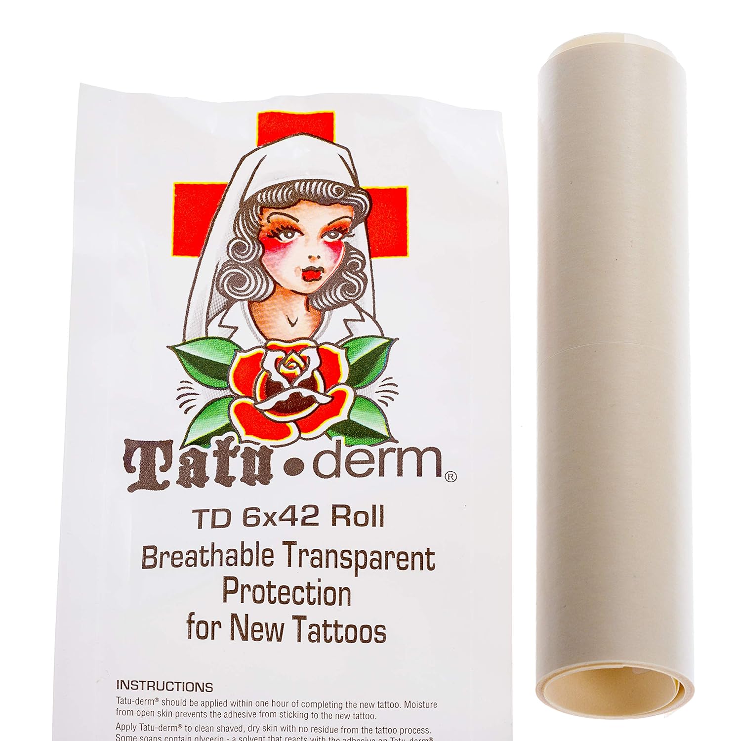 Amazon.com: Tatu-Derm Roll - 6" x 42" - Revolutionary Tattoo Aftercare ...