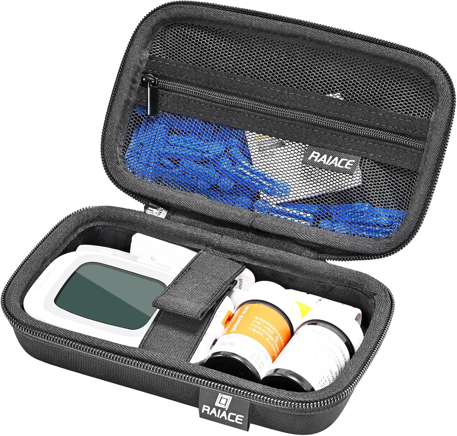 Amazon.com: RAIACE Diabetic Supplies Hard Storage Case, Carrying Case ...