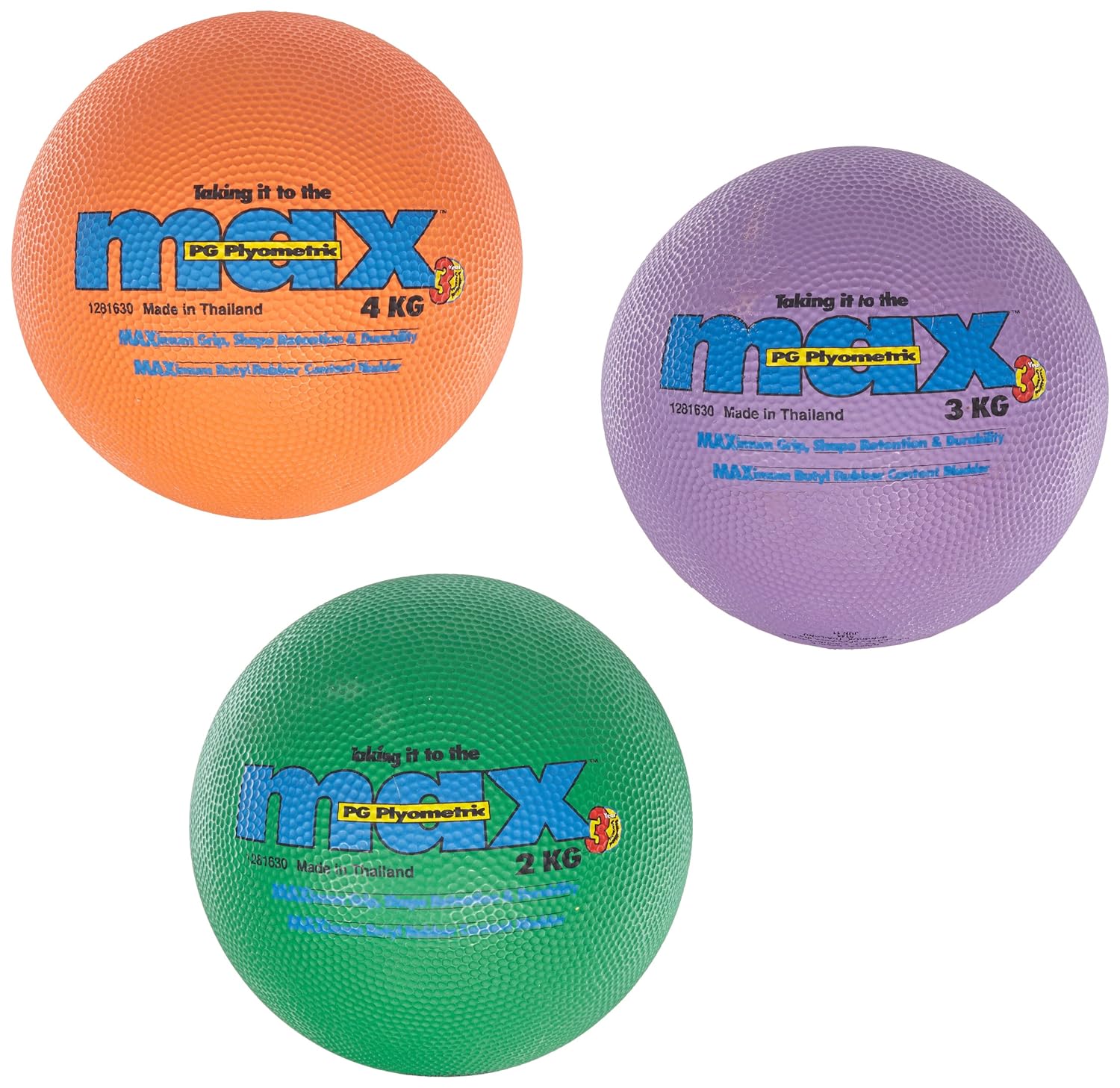 Amazon.com: SportimeMax PG-Plyometric Heavyweight Medicine Ball Set ...