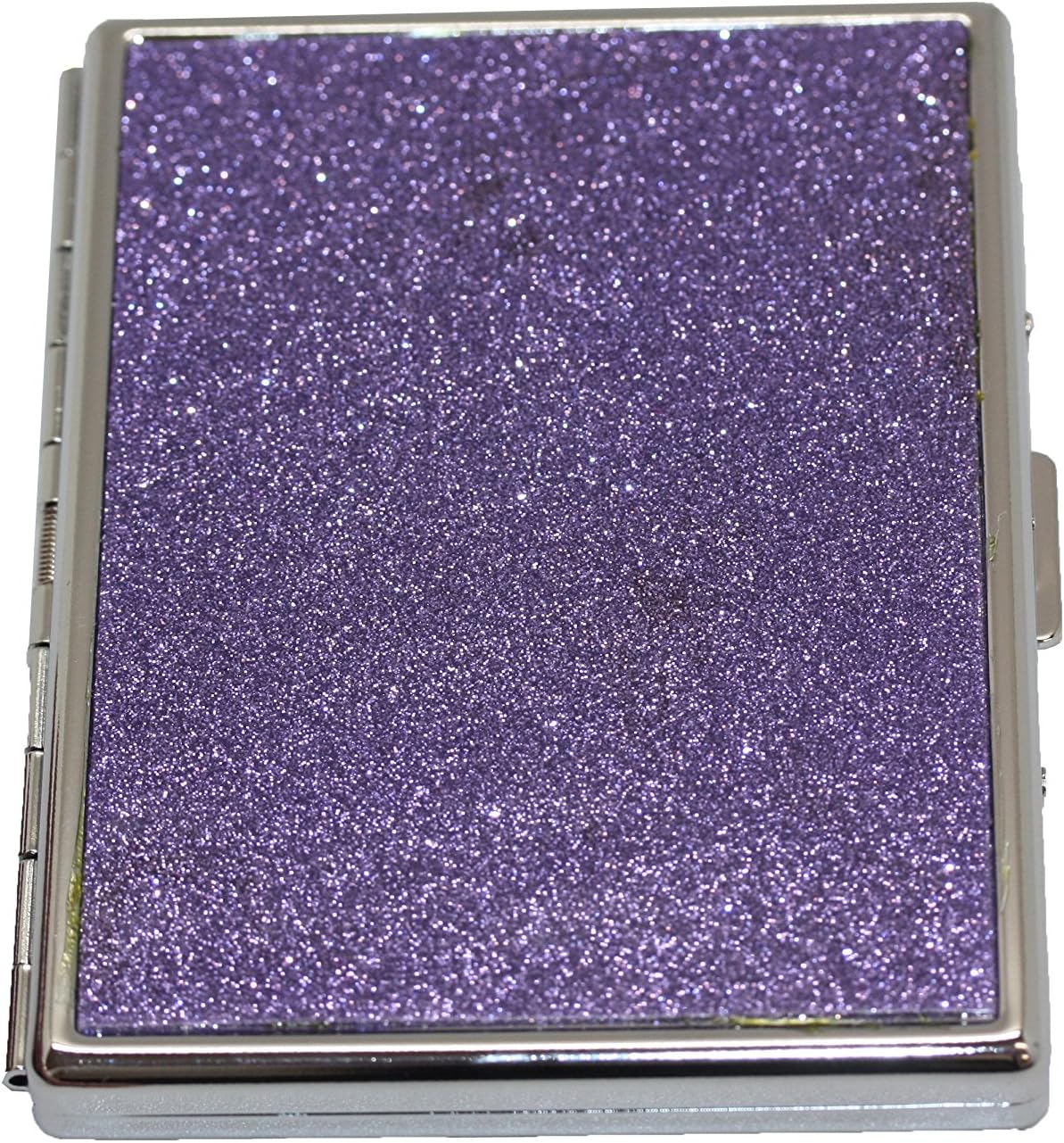Amazon.com: Purple Glitter Compact (9 100s) Metal-Plated Cigarette Case ...