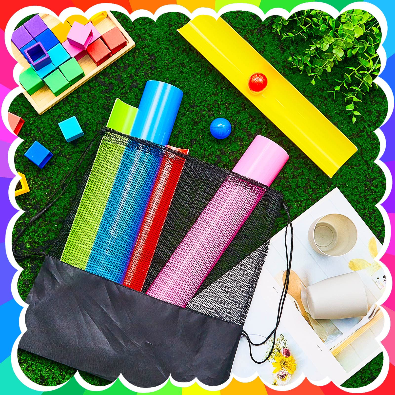 Snapklik.com : 2 Sets Team Building Activities Pipeline Kit Group Games ...