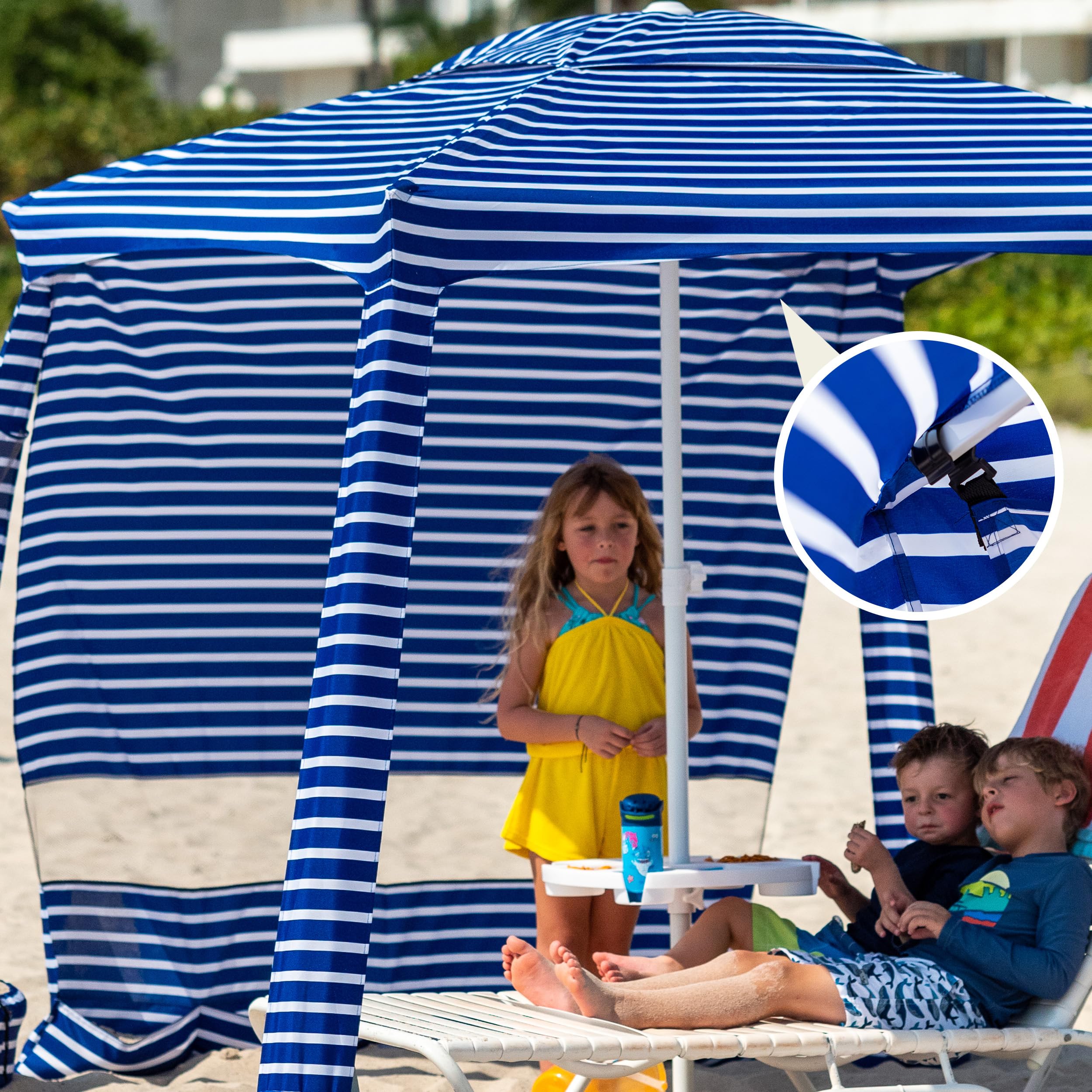 Snapklik.com : Beach Cabana Sidewall, Additional Privacy Sunwall For 6. ...