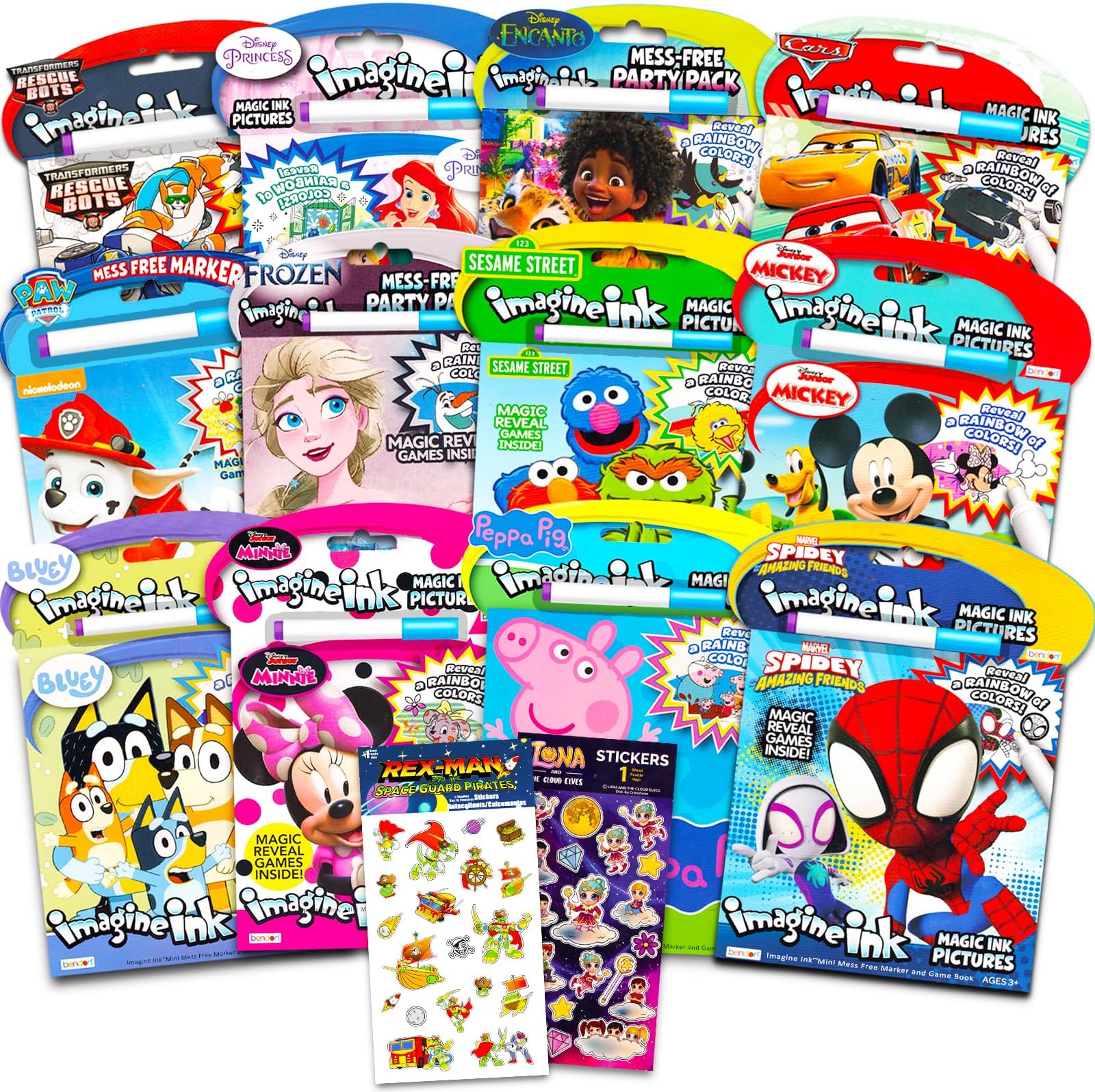 Amazon.com: 72 Mess Free Coloring Pages with Mini No Mess Markers ...