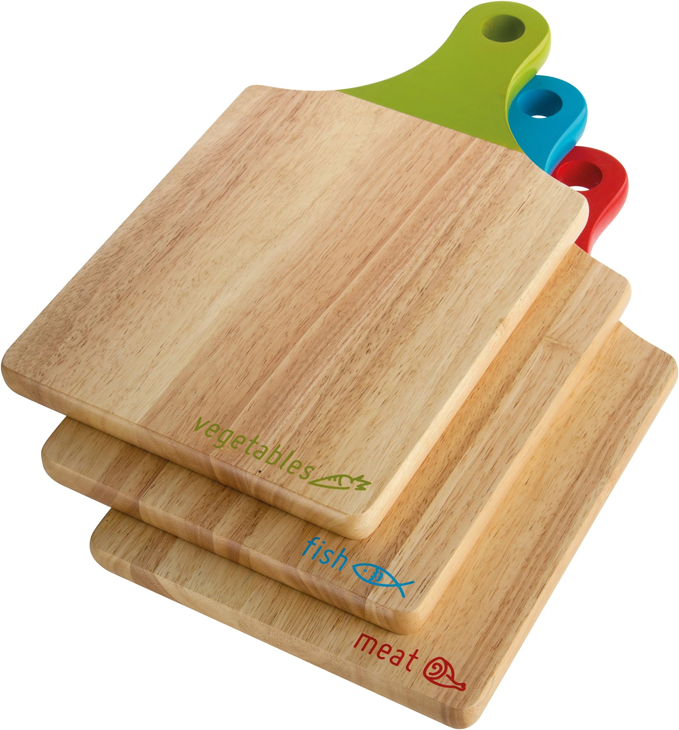7 Piece Bamboo Chopping Board Set 6 Kitchen Cutting Boards 1 Stand ...