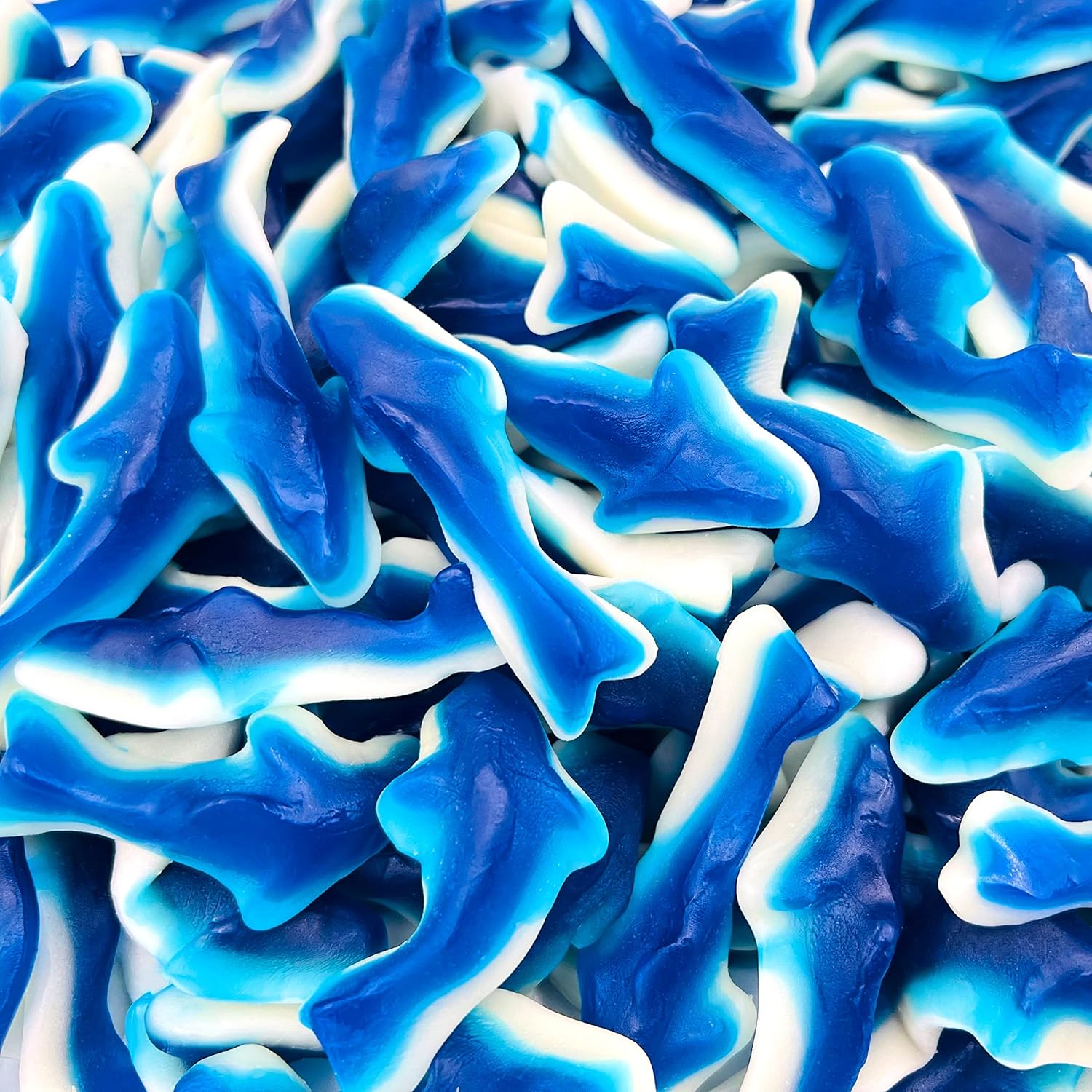 Amazon.com : LaetaFood Blue Gummy Sharks Candy - Raspberry Marshmallow ...