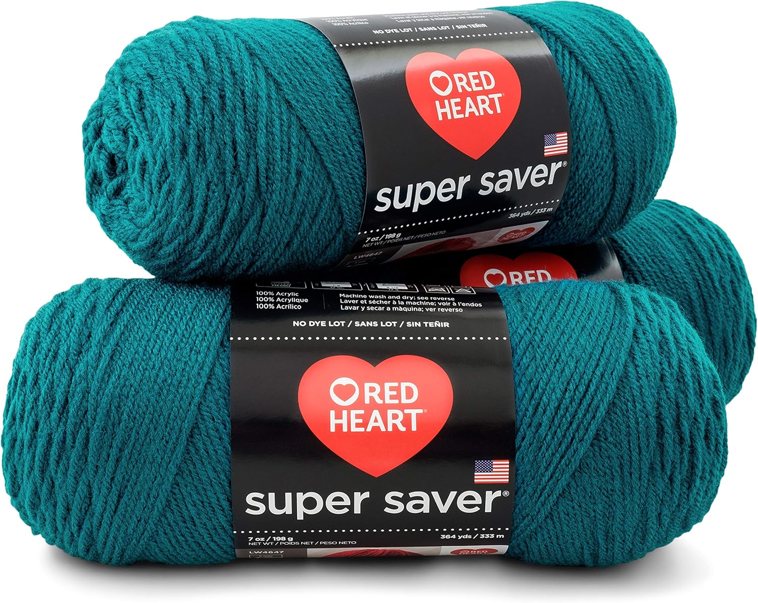 Red Heart E300PK.0656 Super Saver 3-Pack Yarn Real Teal : Amazon.ca: Home