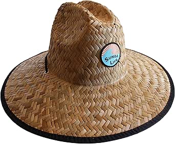 Amazon.com: Sunga Life Straw Surf Hat for Lifeguard, Beach, & Sun ...