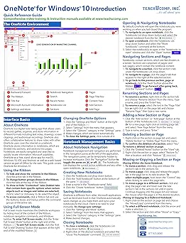 Microsoft OneNote for Windows 10 Introduction Quick Reference Training ...