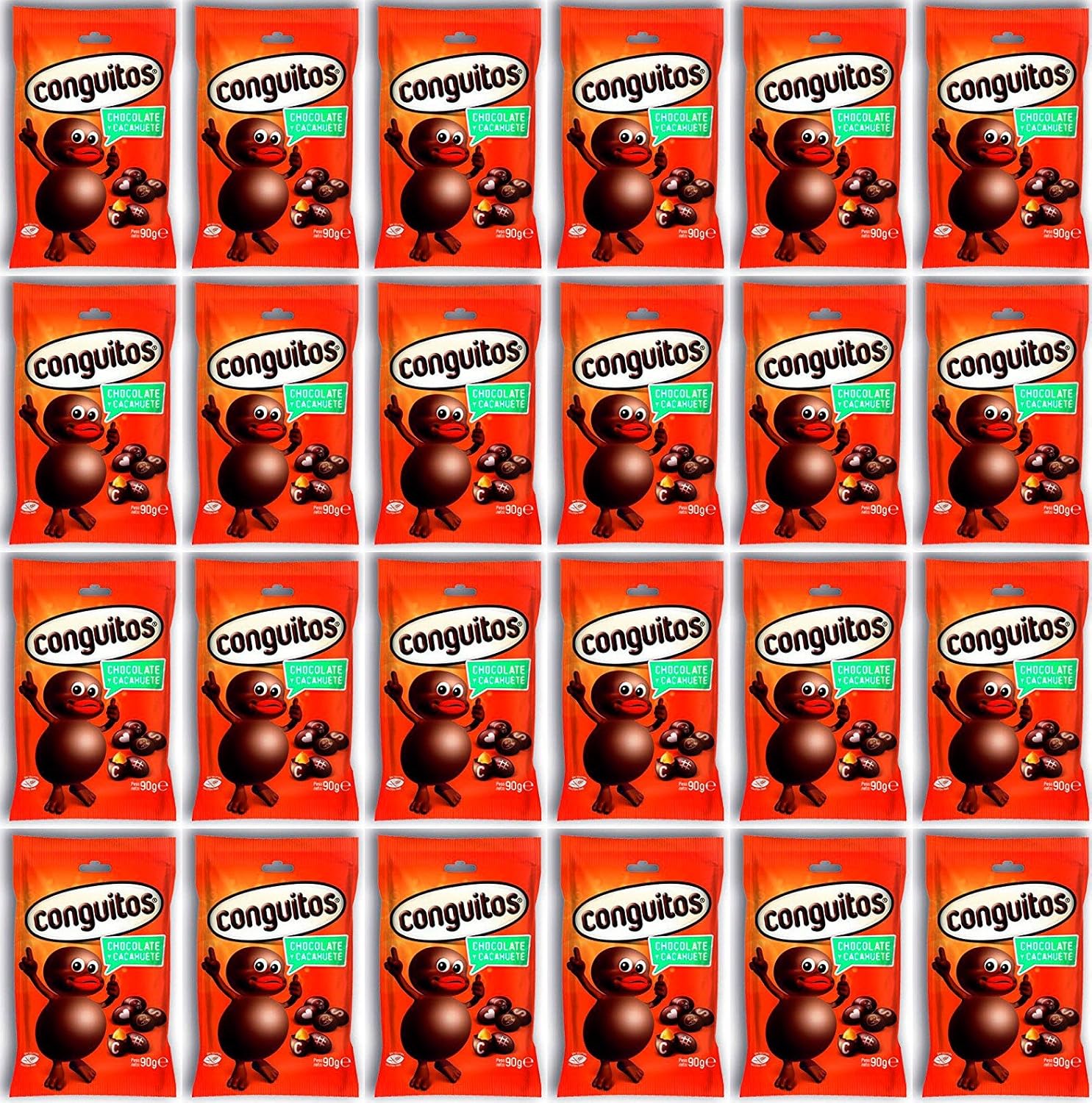 Conguitos - Cacahuètes enrobées de chocolat 90 gr. - [Pack 24] : Amazon ...