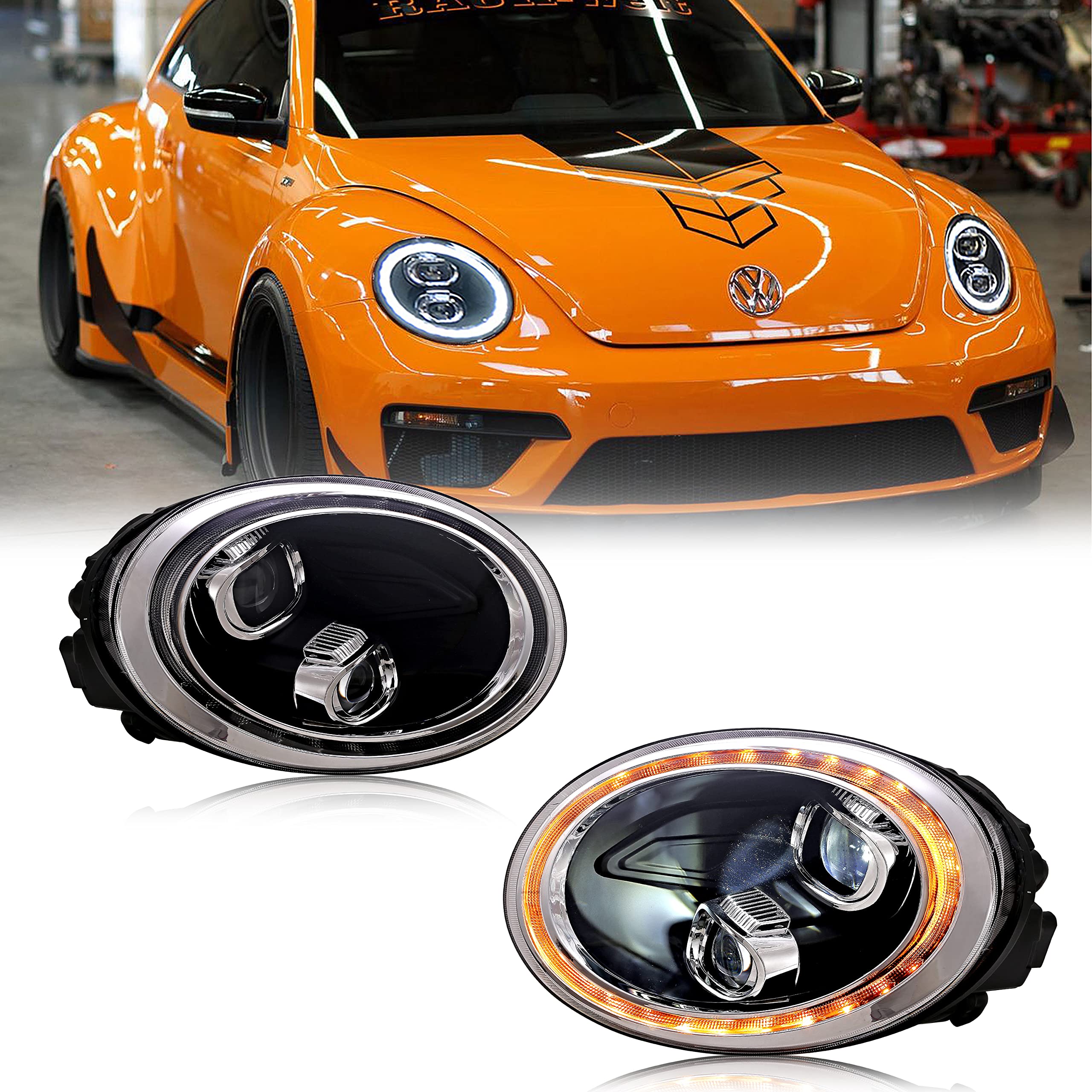 Buy inginuity time LED Headlights for Volkswagen VW Beetle 2012-2019 ...