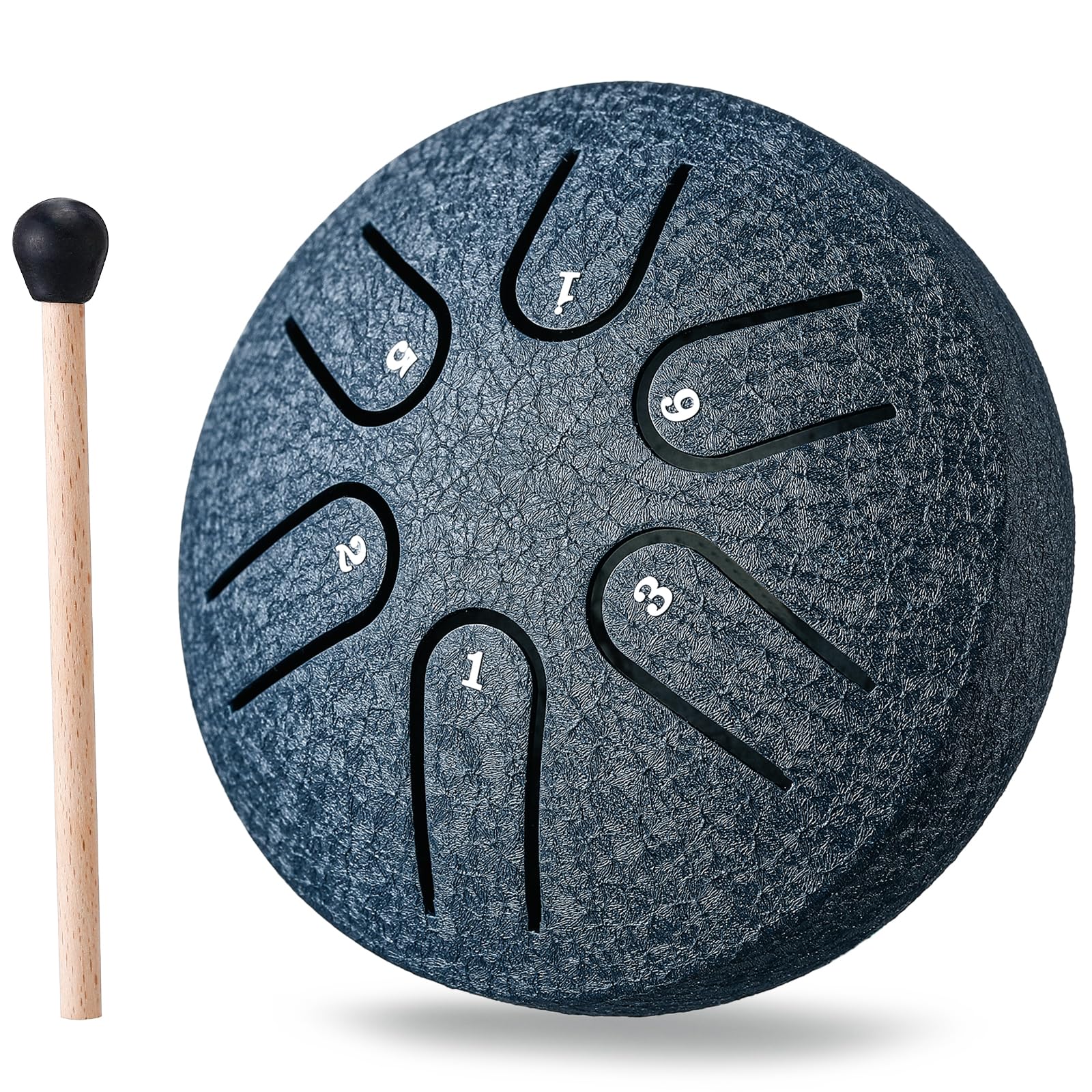 Snapklik.com : Mini Steel Tongue Drum Small: 3 Inch 6 Notes Metal Hand ...