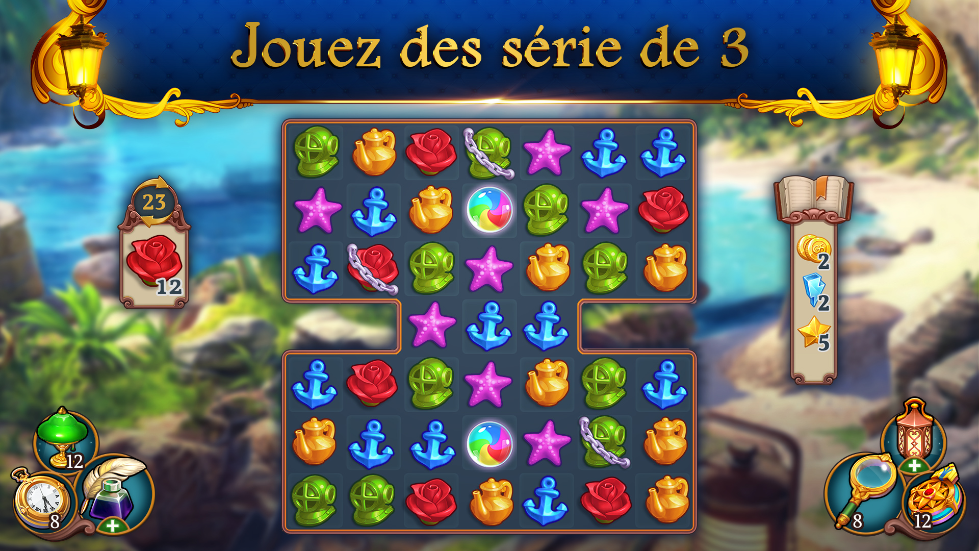 Sherlock · Jeu gratuit d'objets cachés et de match-3 · Une grande ...