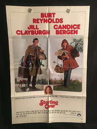 Starting Over 1979 Original Vintage One Sheet Movie Poster, Burt ...