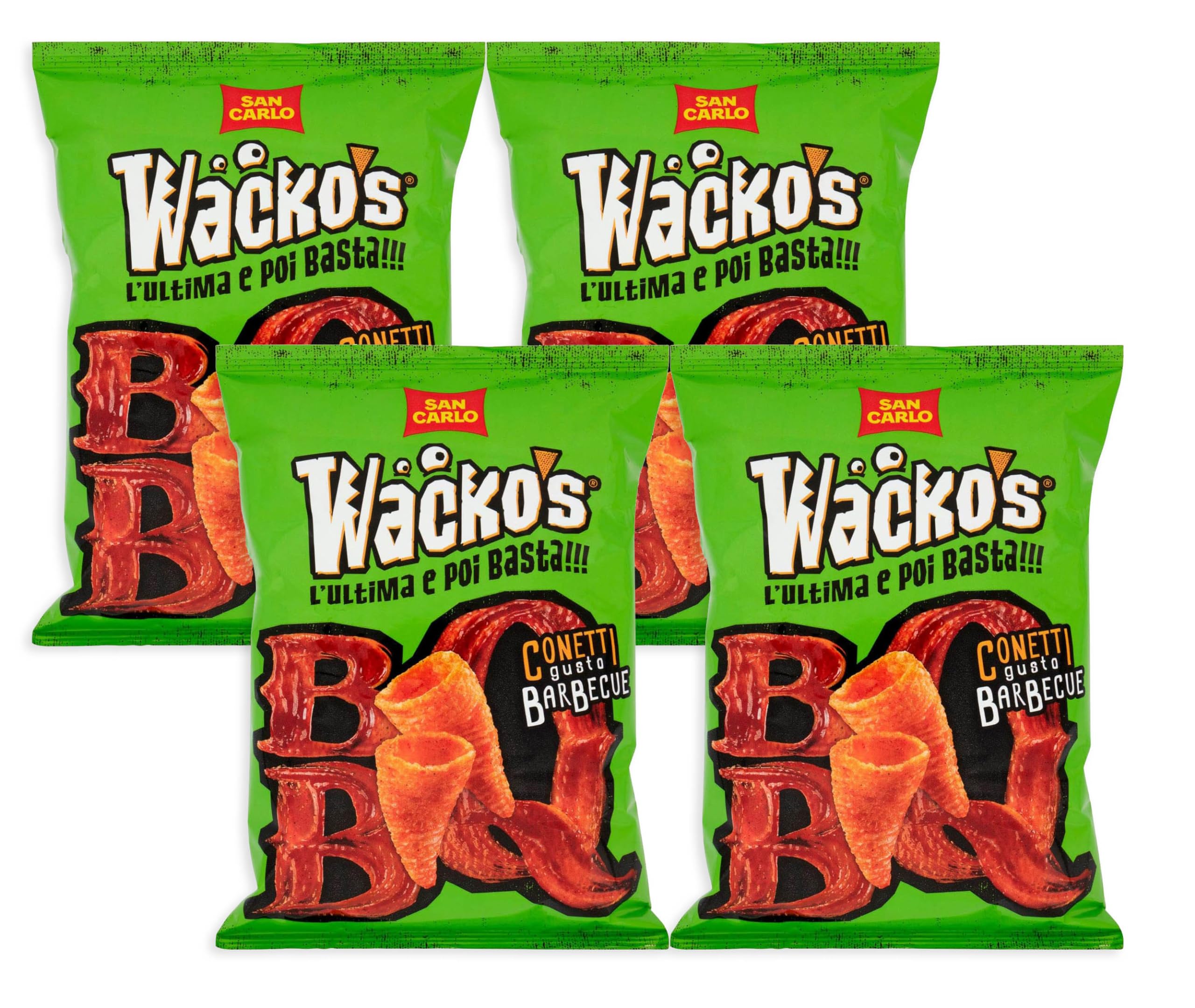 4X San Carlo Wacko's Patatine Conetti Gusto Barbecue "L'Ultima e Poi ...