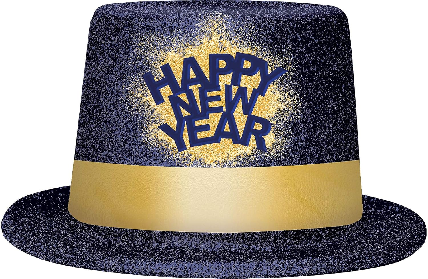 Amazon.com: Amscan Happy New Year Top Hat, Adult Size, Midnight Blue ...