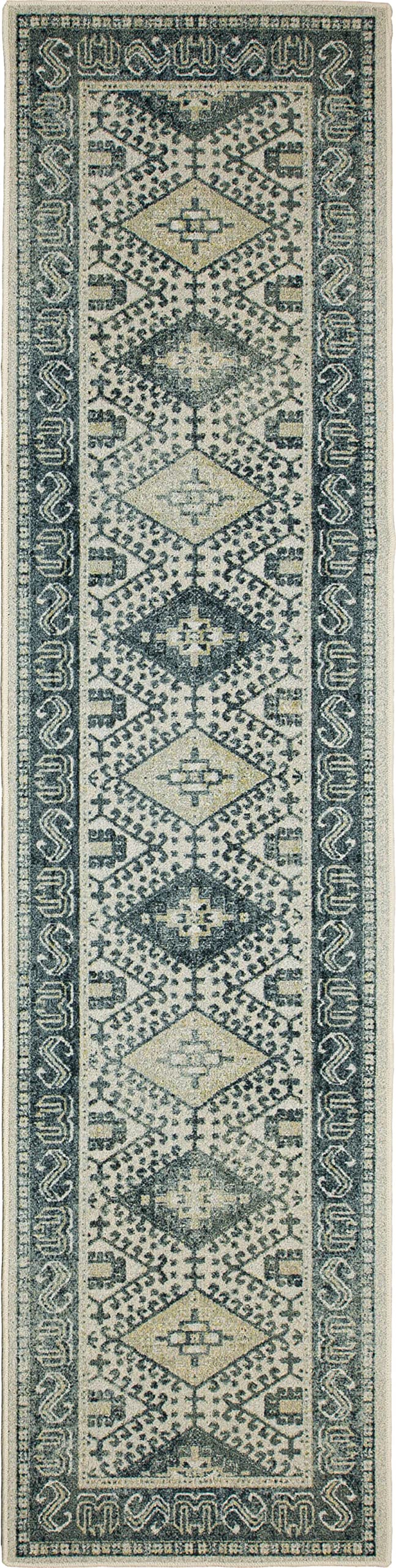 Amazon.com: Mohawk Home Diamond Tribal Grey 2' x 7' Area Rug Perfect ...