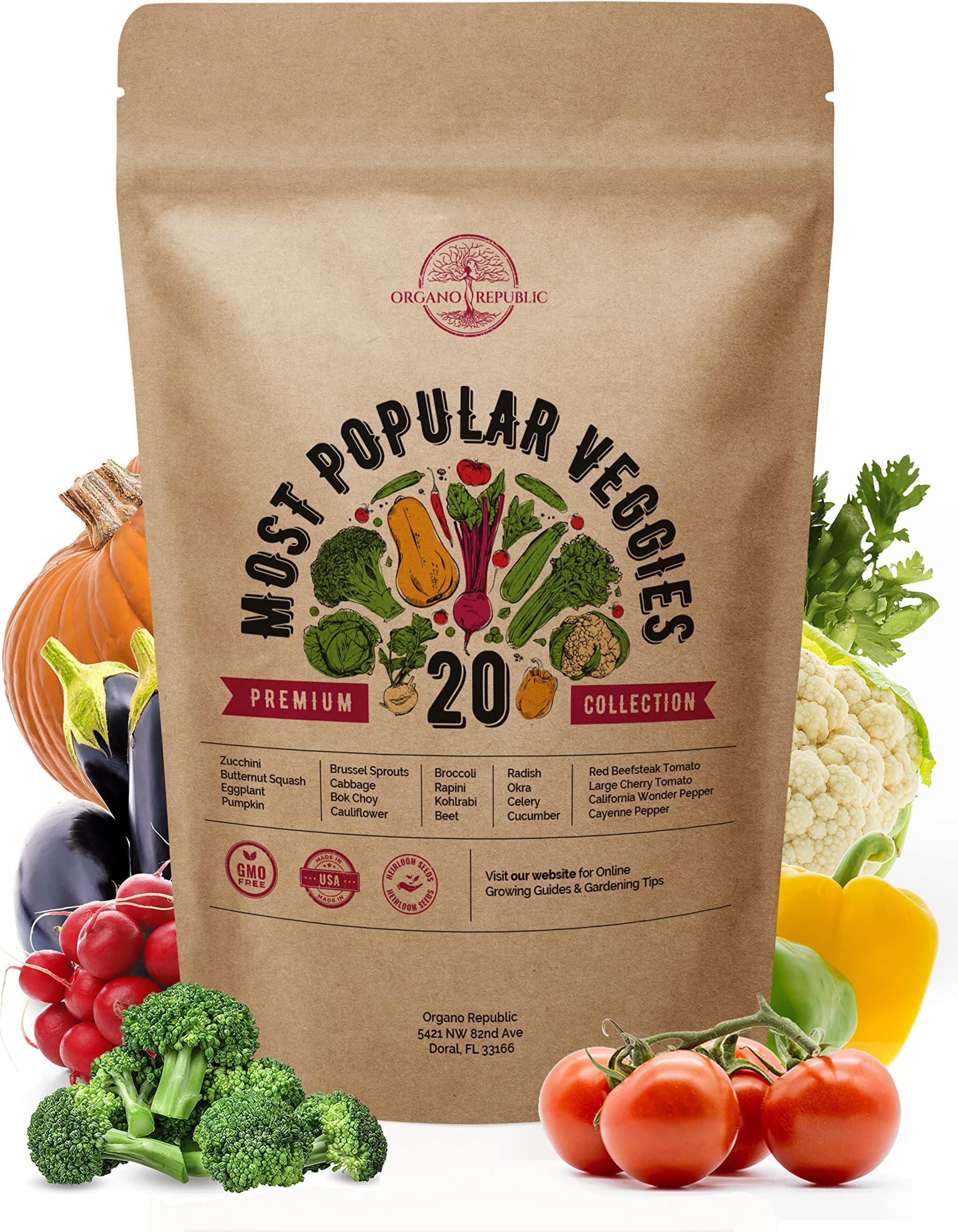 Amazon.com : 55 Vegetable Seeds Variety Pack - 35,600+ Non-GMO Heirloom ...