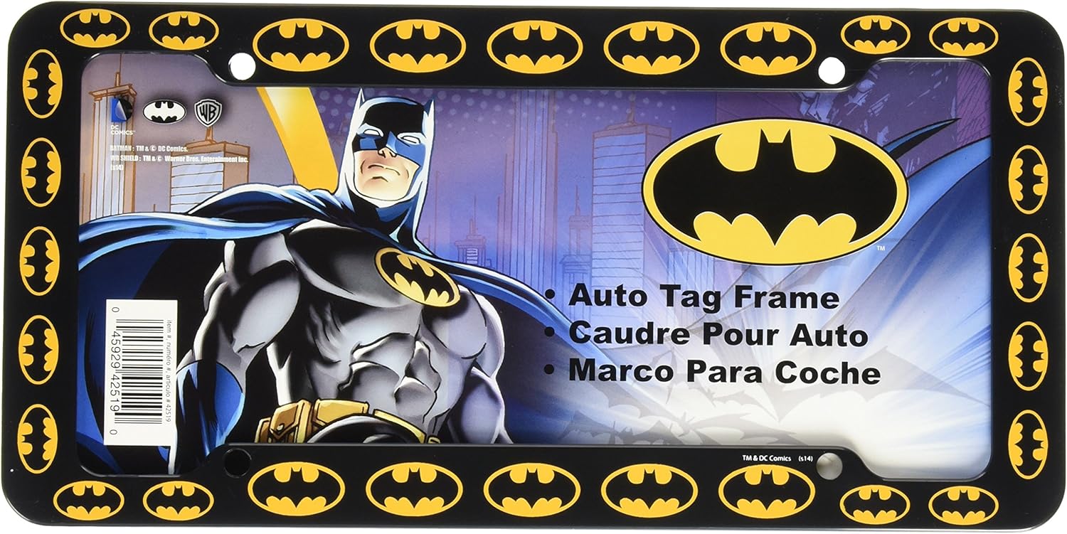 Amazon.com: CHROMA 42519 Black Batman Logo Plastic Frame, 12x6 : Automotive