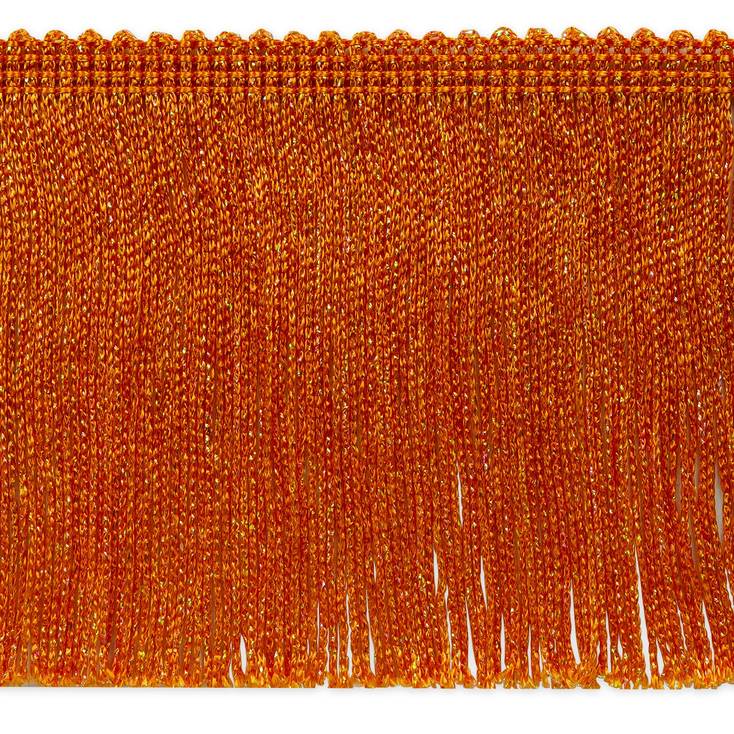 Snapklik.com : Trims By The Yard 4 Metallic Chainette Fringe Trim Orange