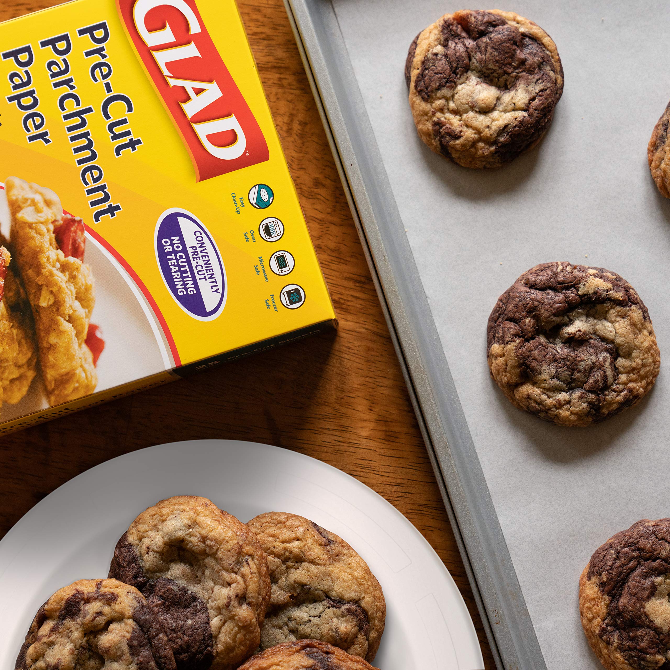 Snapklik.com : Glad Pre-Cut Parchment Paper For Baking - Nonstick Sheet ...