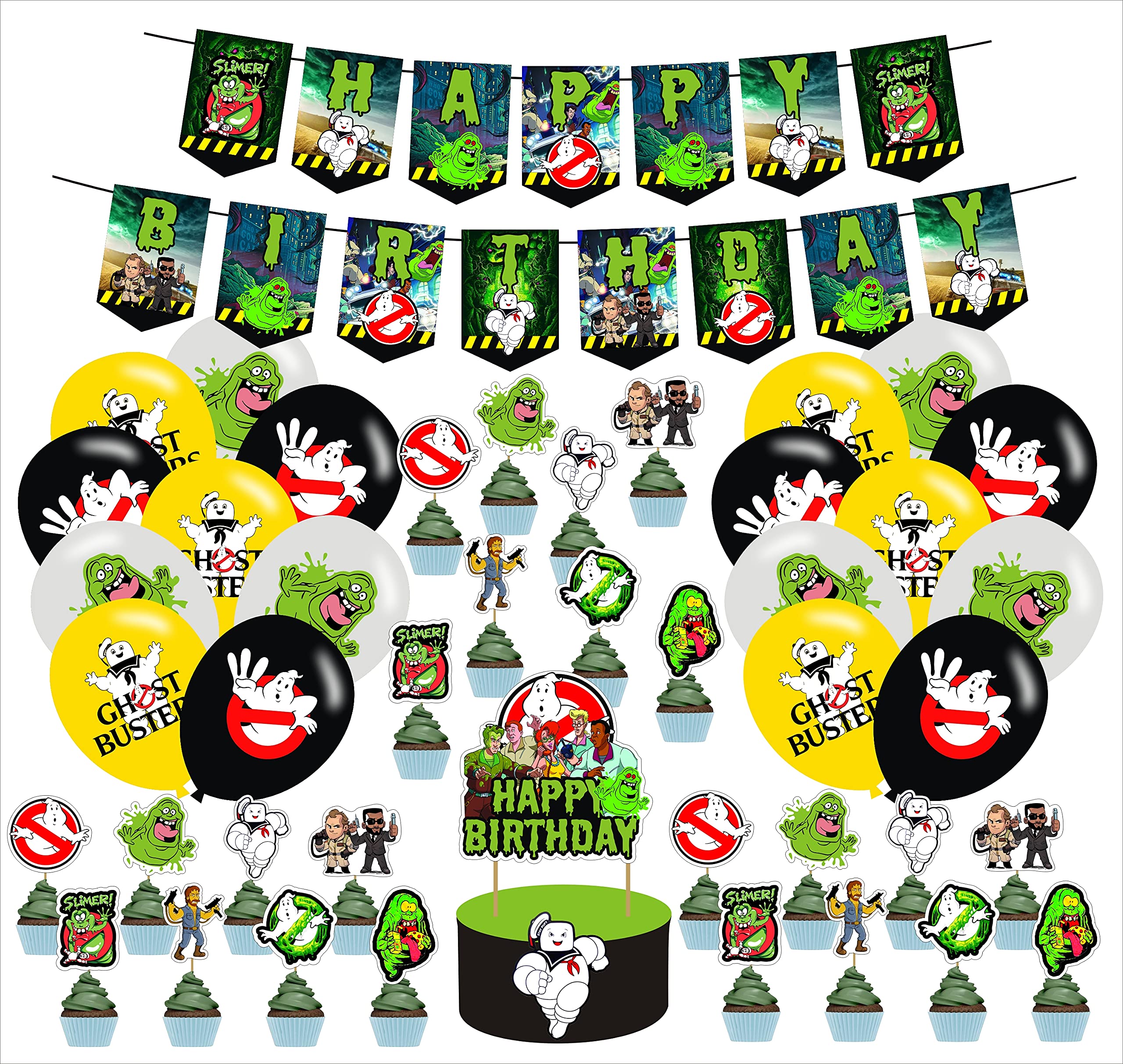 Buy Ghostbusters Birthday Party Supplies,Ghost Busters Inspired Happy ...