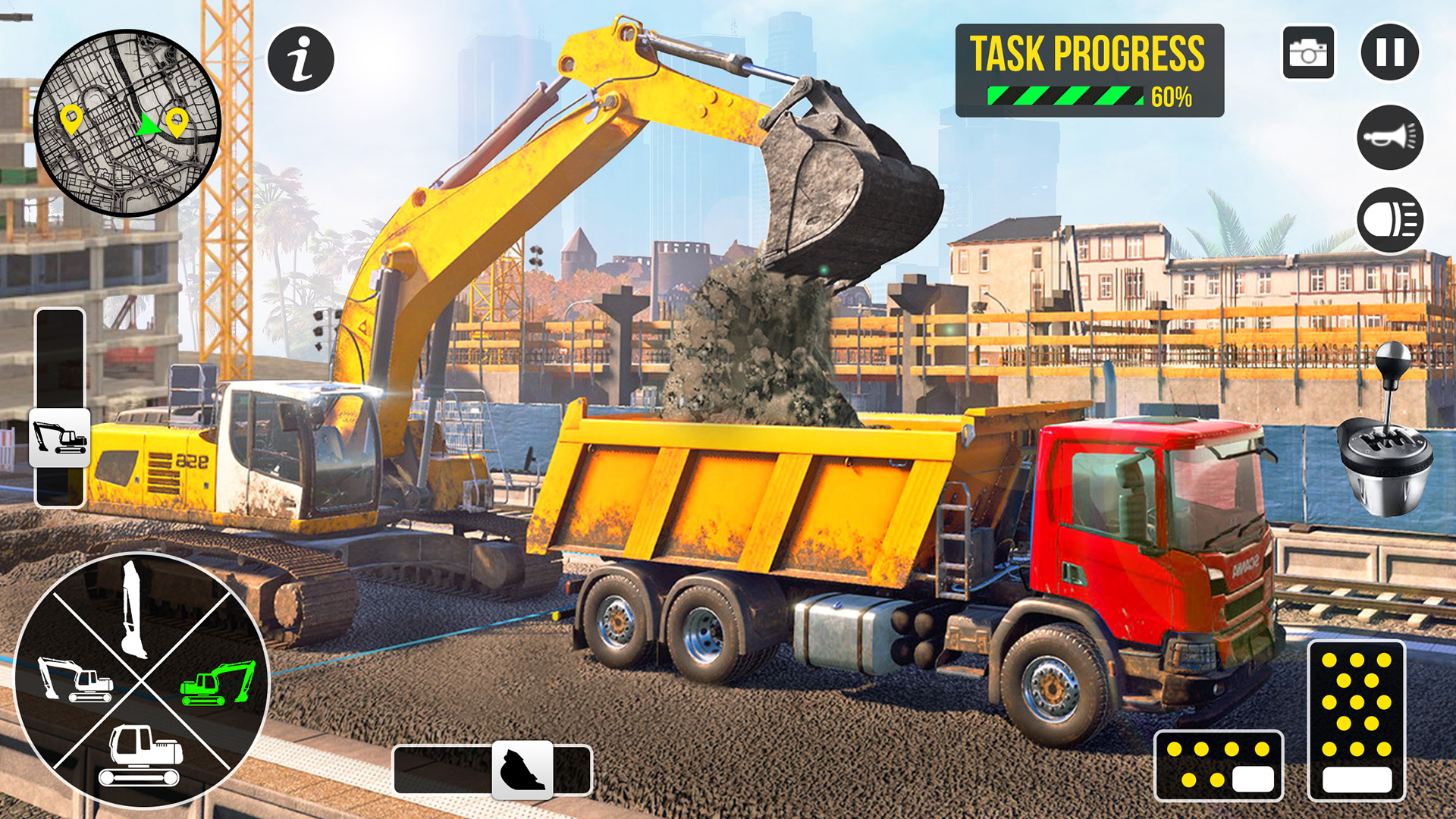 House Construction & City Road Builder 3D Game - Sand Excavator Crane ...
