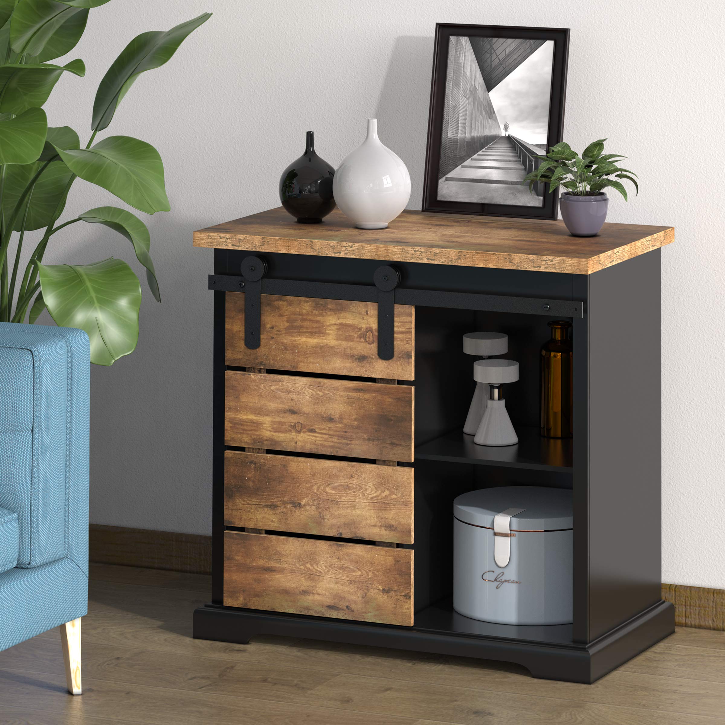 Snapklik.com : NSdirect Sideboard Coffee Bar Cabinet,Modern Farmhouse ...