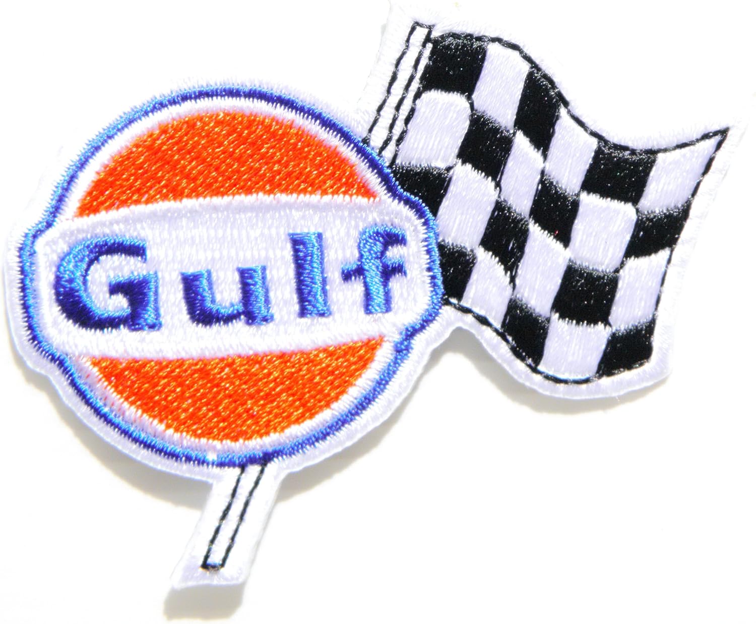 Gulf Motor Oil Fuel Gas Station Pump Logo Sign Racing Patch Iron on ...