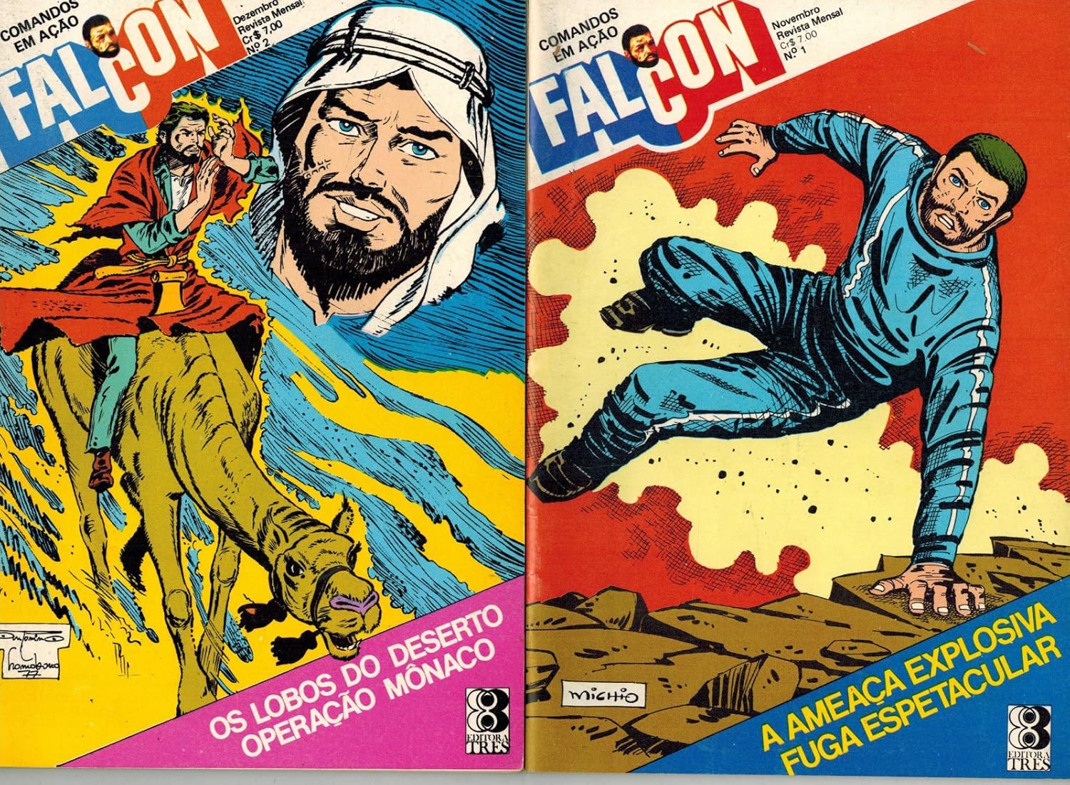 Falcon Comandos em Acao Brazilian GI Joe Comics Lot #1-4 (Editora Tres ...