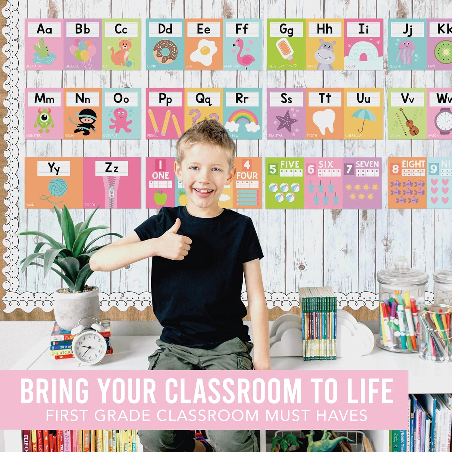 Colorful Alphabet For Classroom Wall Line - Alphabet Barbados | Ubuy