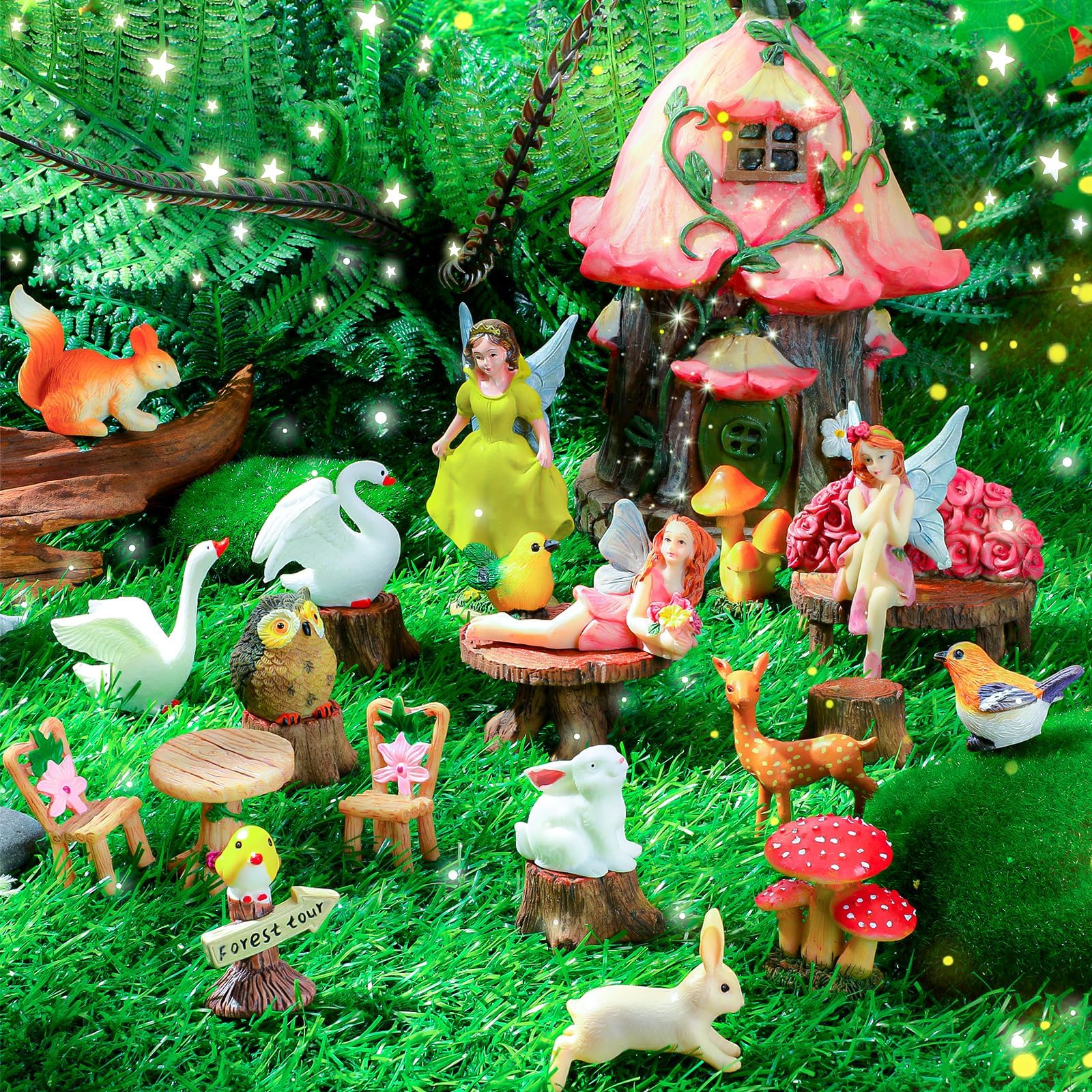 Amazon.com: WILD PIXY Fairy Garden Kit - 13 Piece Glow in The Dark ...