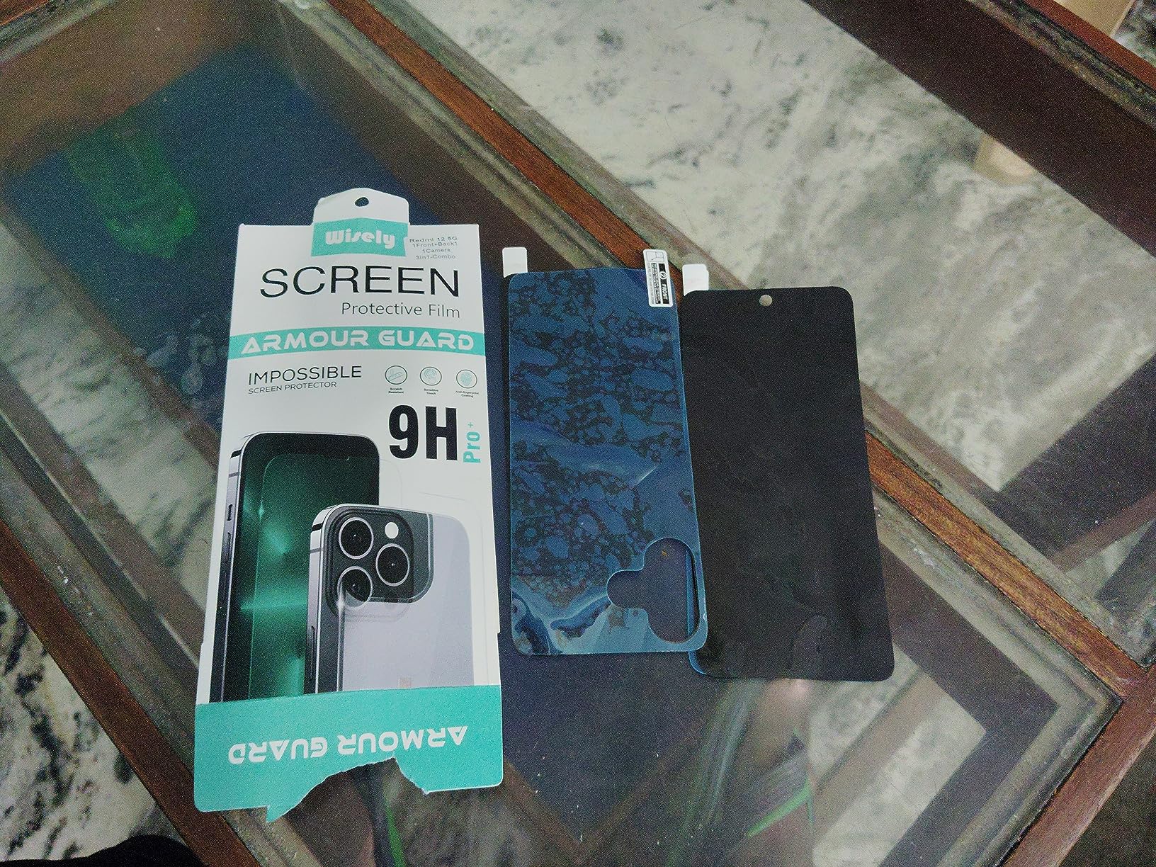 Wisely 3in1 Camera Lens Nano Glass + Anti Scratch Front & Back Guard ...