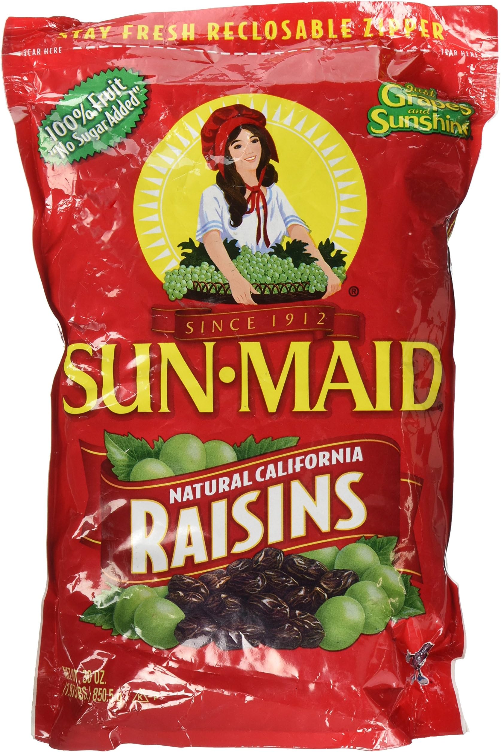 Amazon.com: Great Value Sun-Dried Raisins, 20 oz (Fat Free and ...