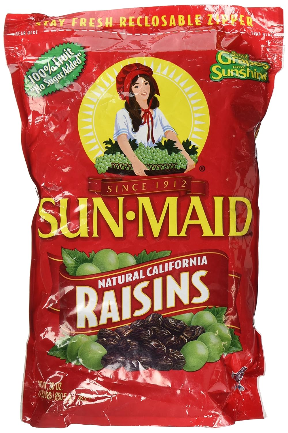 Amazon.com: Sun Maid Natural California Raisins 30-Ounce (1.875 LBS ...