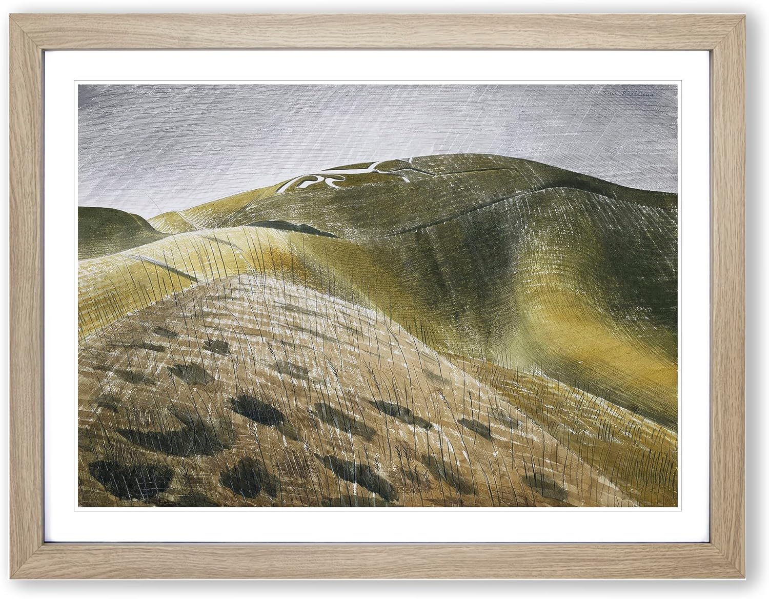 Eric Ravilious Vale of the White Horse Classic Painting Framed Wall Art ...