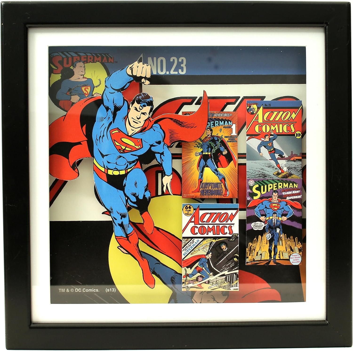 Amazon.com: Silver Buffalo DC Comics DC Superman Shadow Box : Home ...