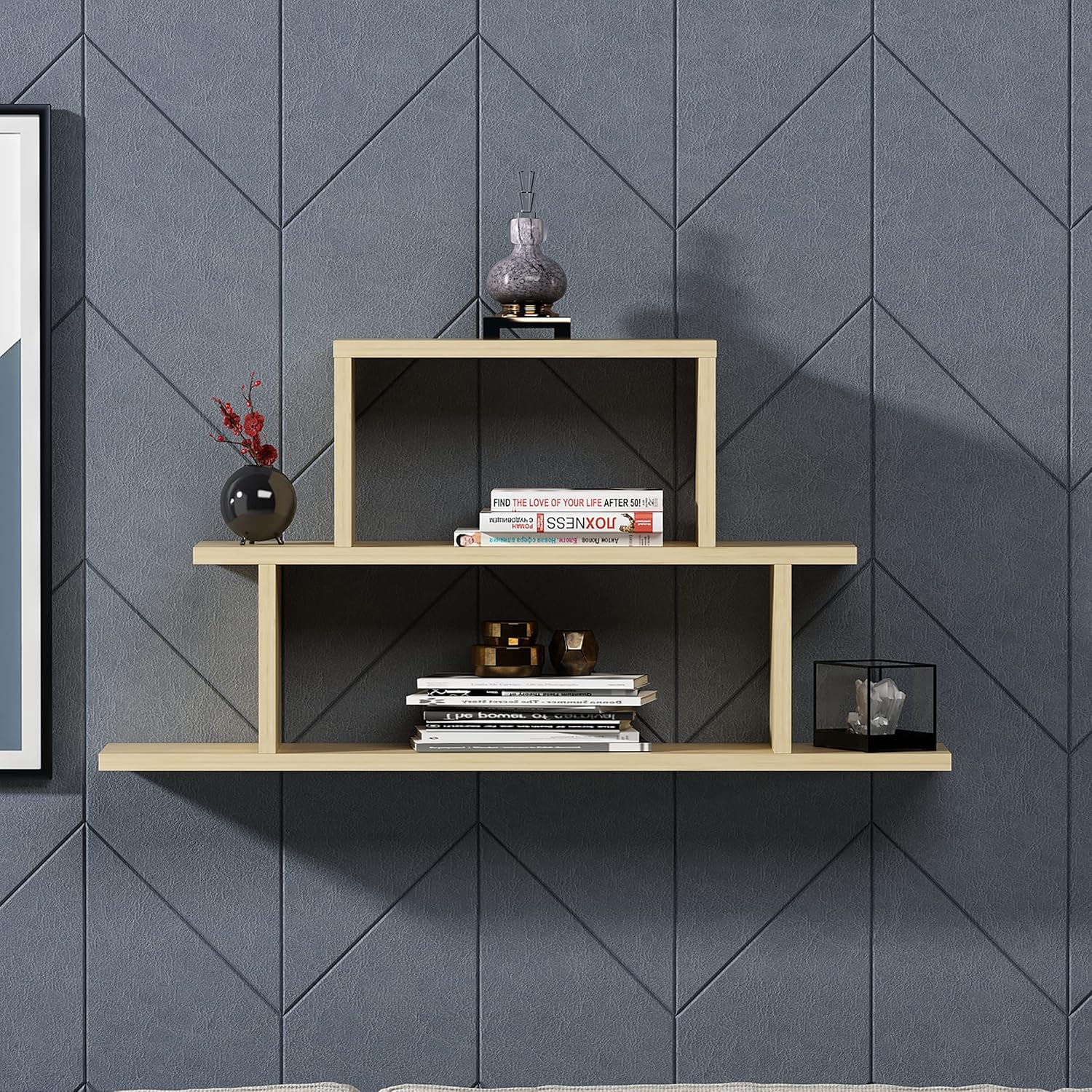 Amazon.com: Bosfori Pacific Floating Wall Shelf, Floating Shelves, Wall ...