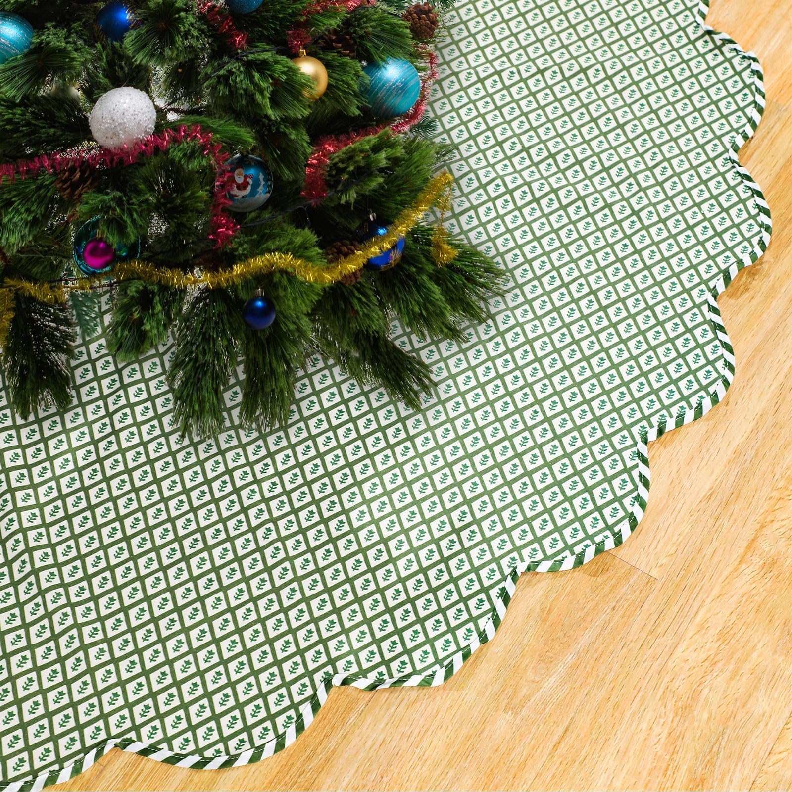 Amazon.com: Primitives by Kathy Block Art Style Tree Skirt, Scandi ...