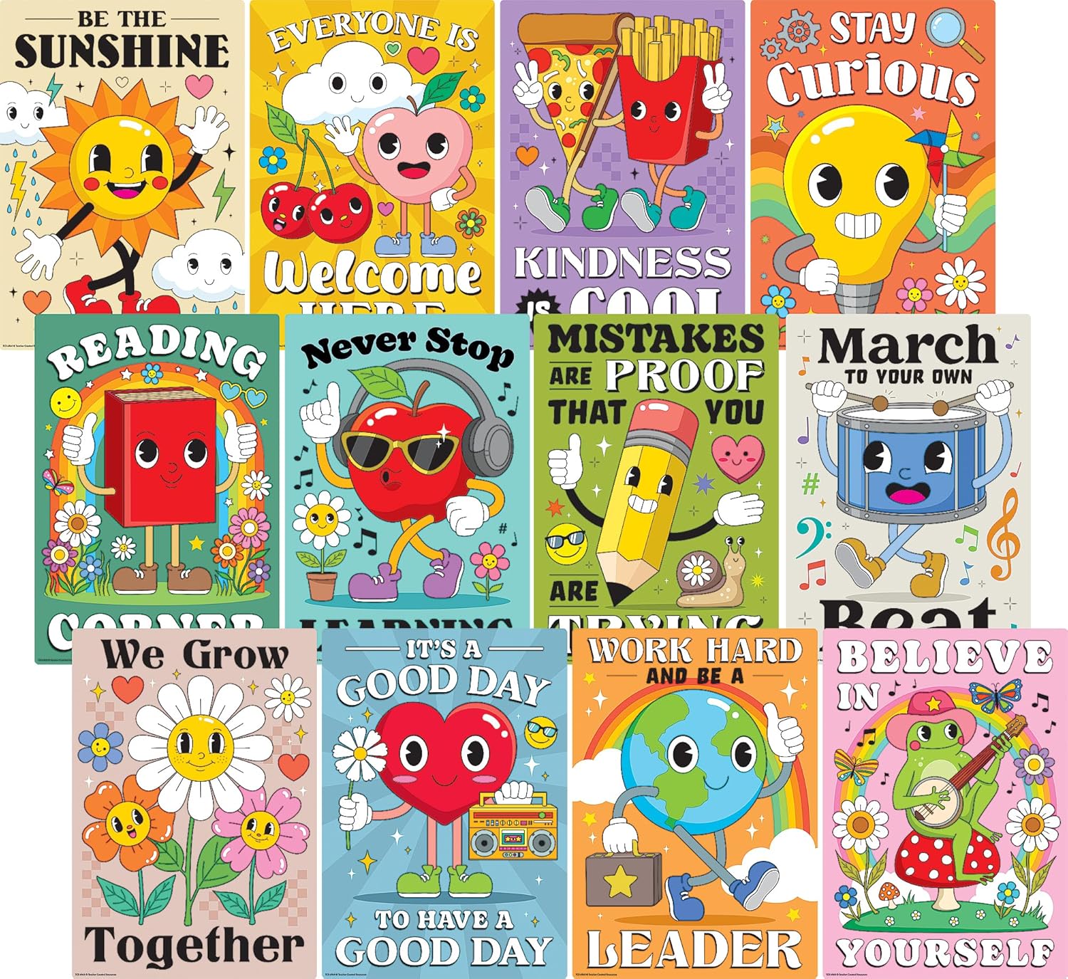 Amazon.com : Teacher Created Resources Retro Fun Educational Poster ...