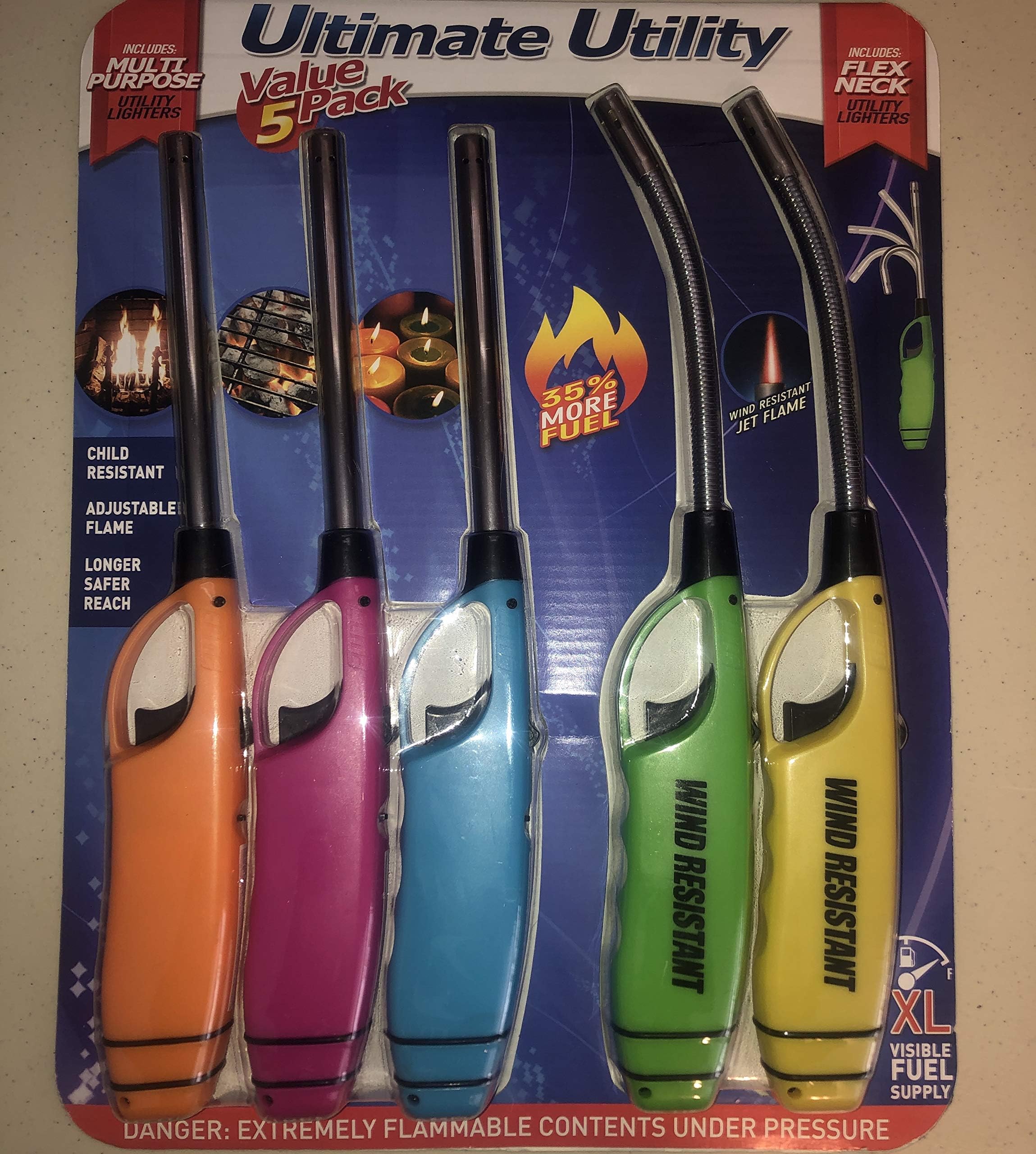 Amazon.com: Multi-Purpose Utility Lighter Value 5-Pack : Health & Household