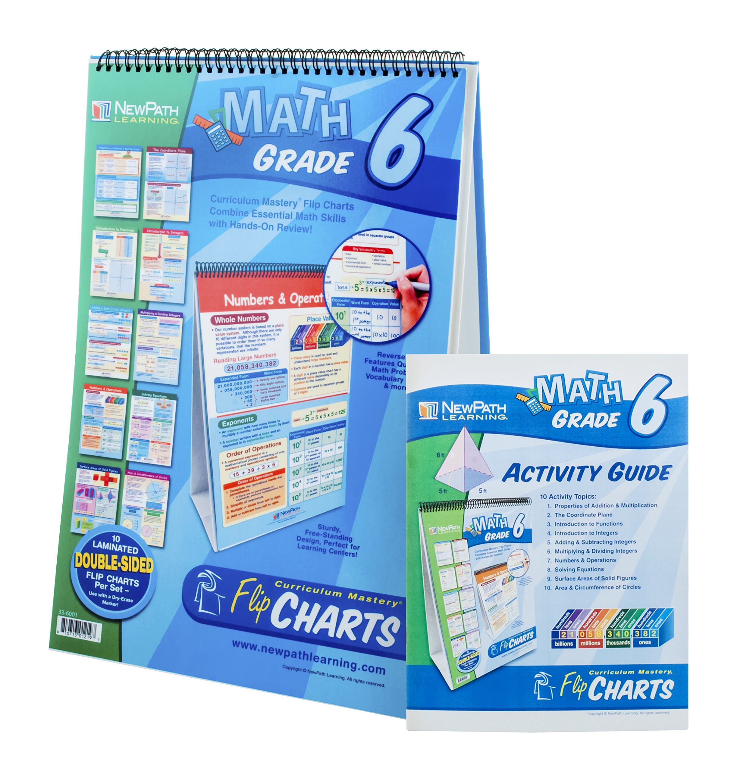 Eisco Grade 6 Maths Educational Flip Charts 10 Charts Activity ...