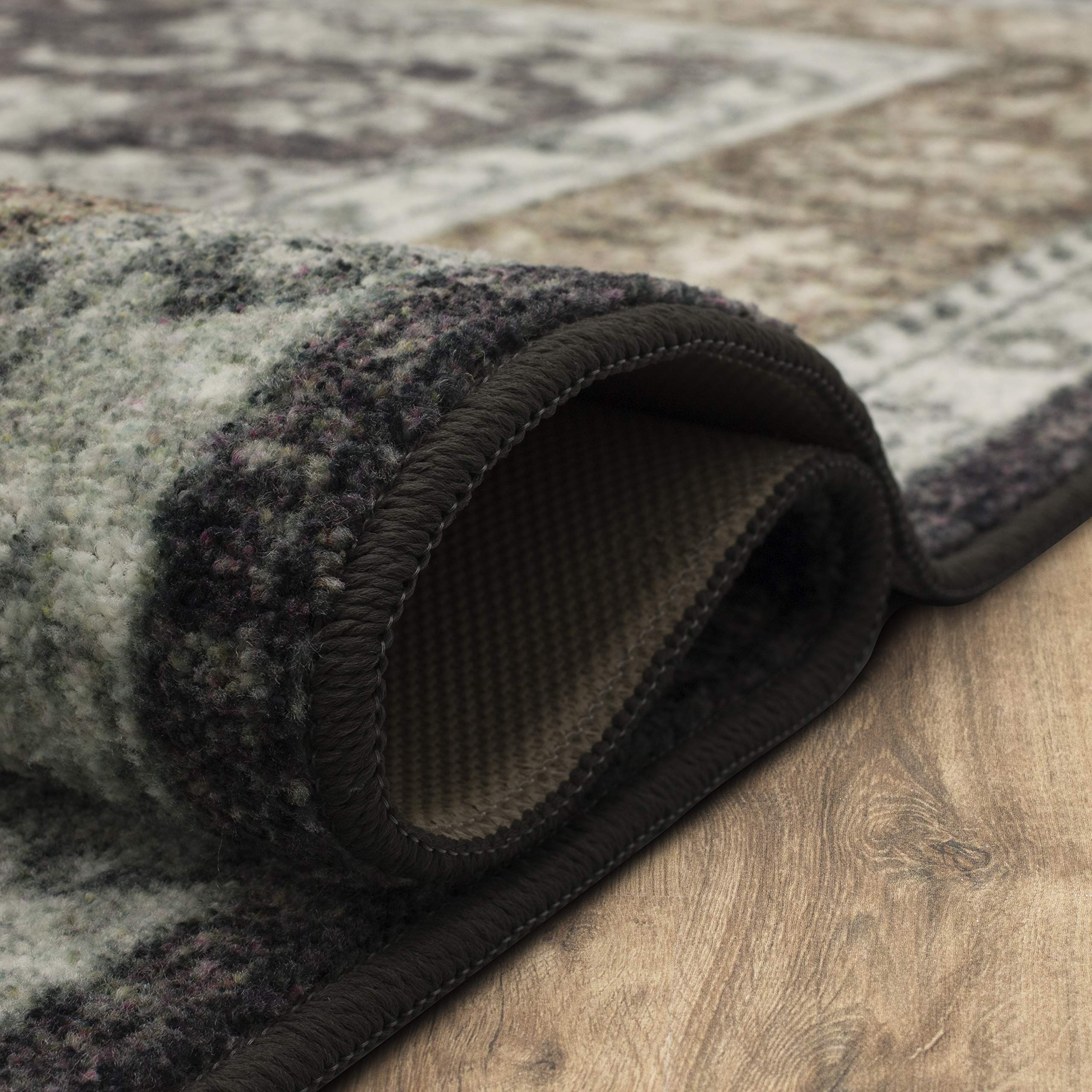 Mohawk Home Floral Worcester Grey Scatter Rug, (2' x 3')