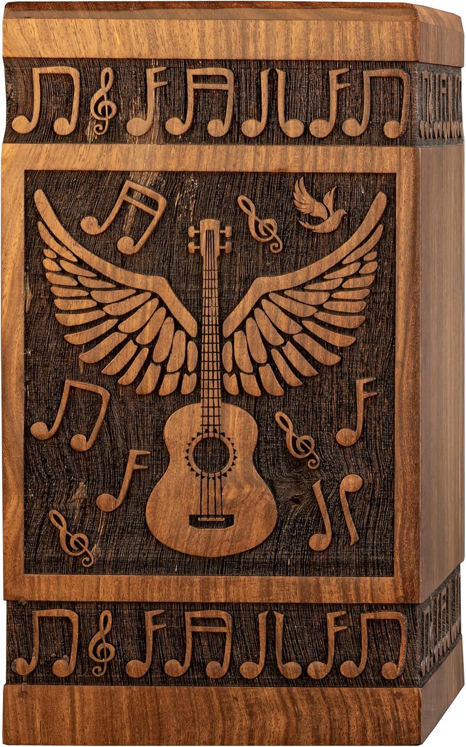 Amazon.com: Handcrafted Wooden Cremation Urn for Human Ashes - Guitar ...