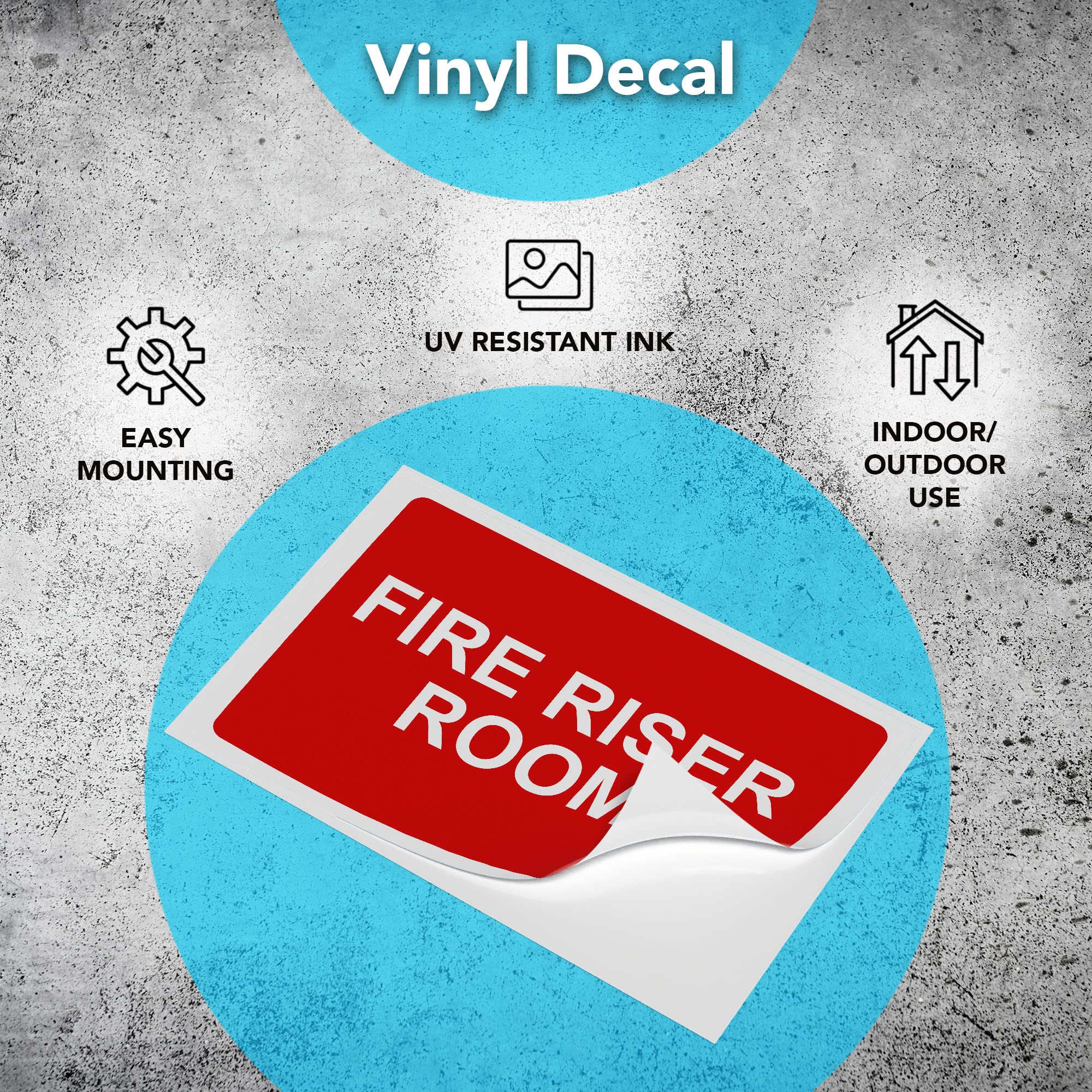 Snapklik.com : Fire Riser Room Sticker, 7x10 Vinyl Fire Extinguisher ...