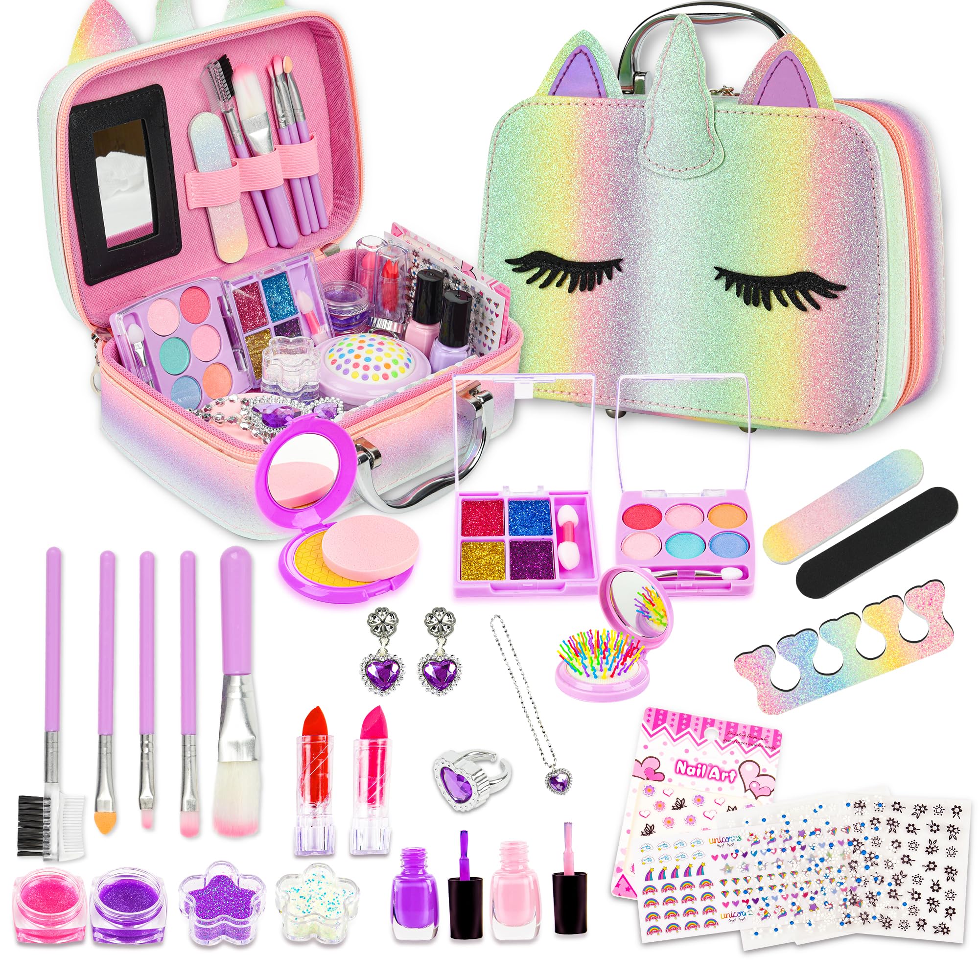 CYZAM Kids Washable Makeup Girl Toys, Real Make Up Set, Little Girls ...