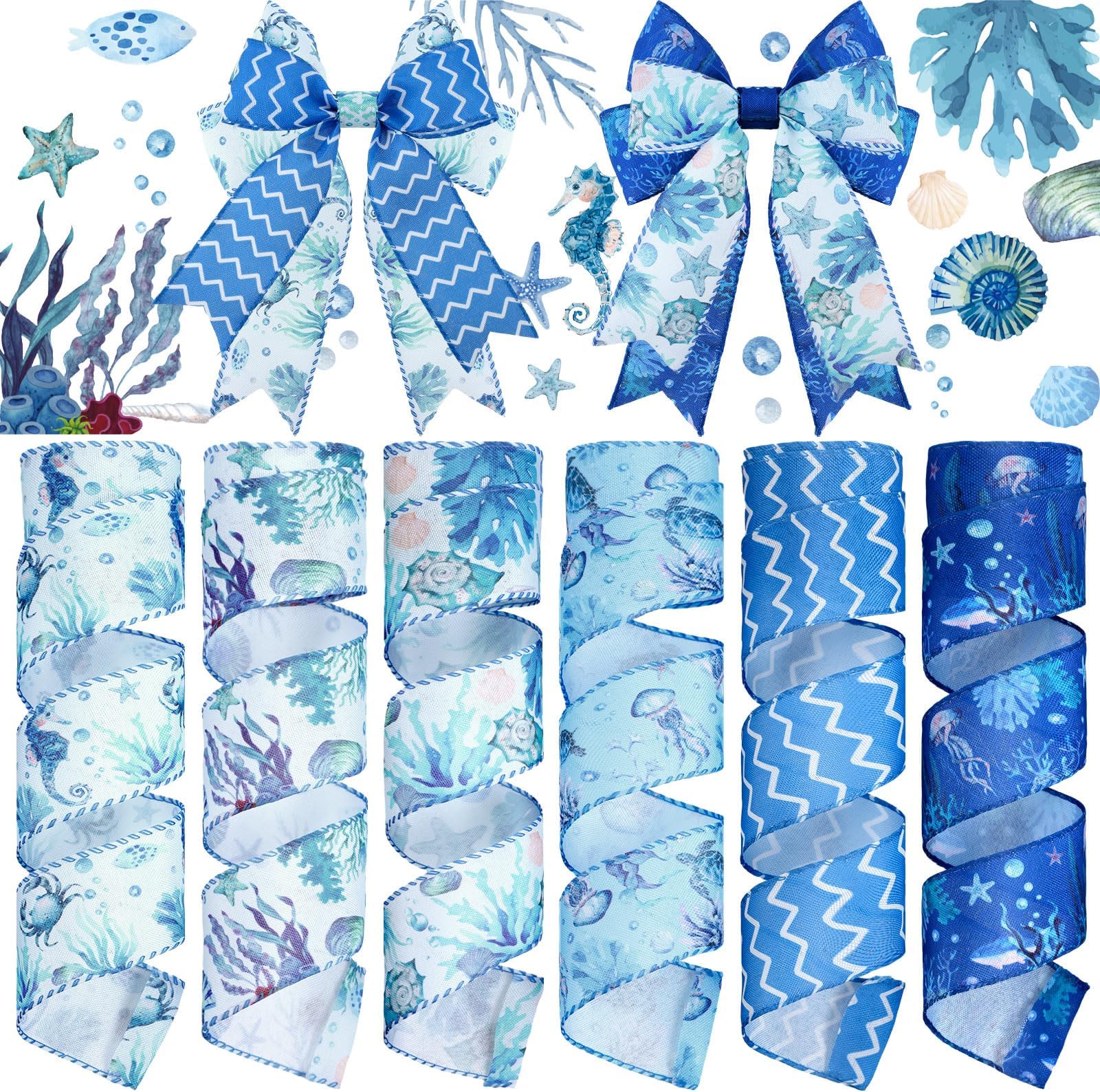 Amazon.com: Morex Ribbon Coastal Celebrations - All Star Fish Ribbon, 5 ...
