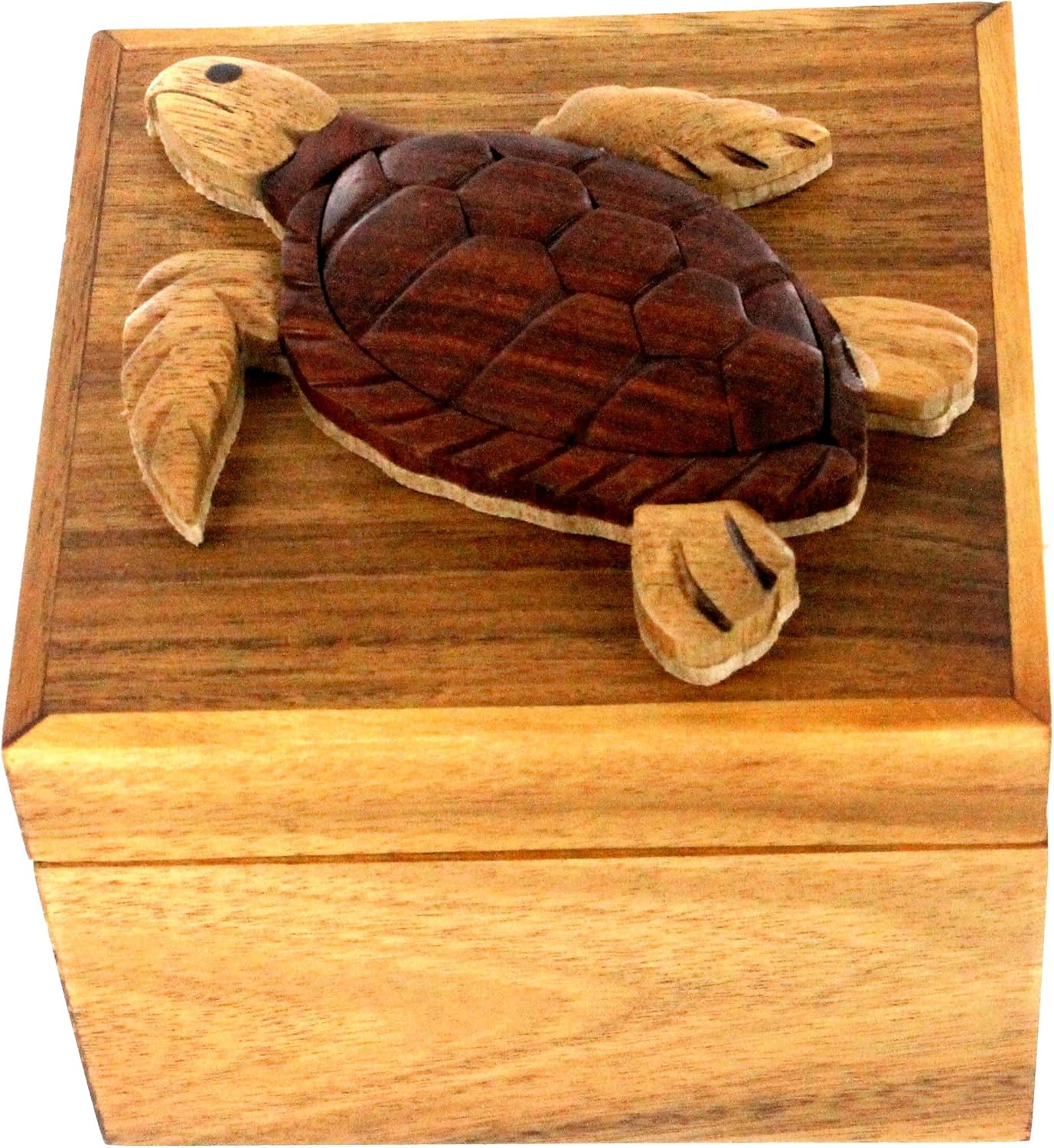 Amazon.com: Wooden Hinged Box - Hawaiian Sea Turtle: Decorative Boxes ...
