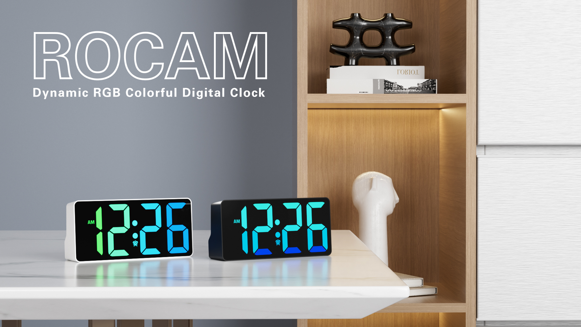 Watch 7 Inch Dynamic RGB Digital Clock on Amazon Live