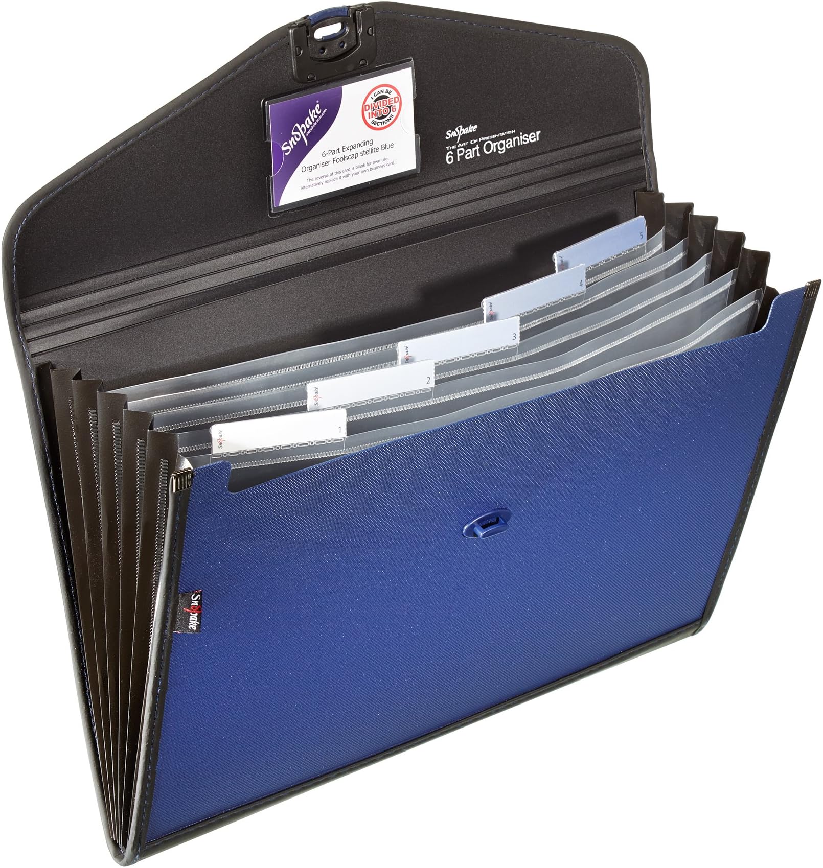 Snopake Foolscap Art of Presentation Expanding Organiser 6-Part ...
