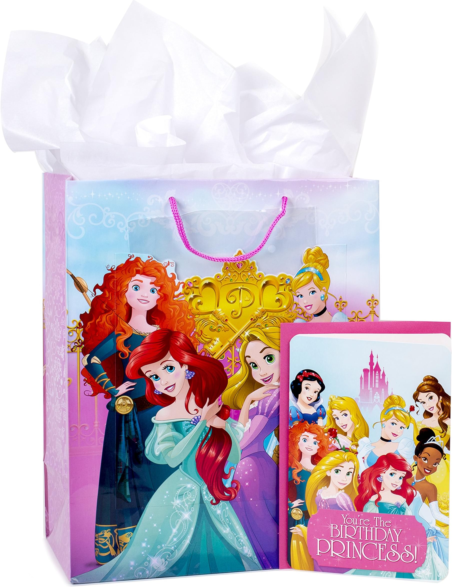 Amazon.com: Hallmark Disney Princess Gift Bags (1 Large, 1 Extra Large ...